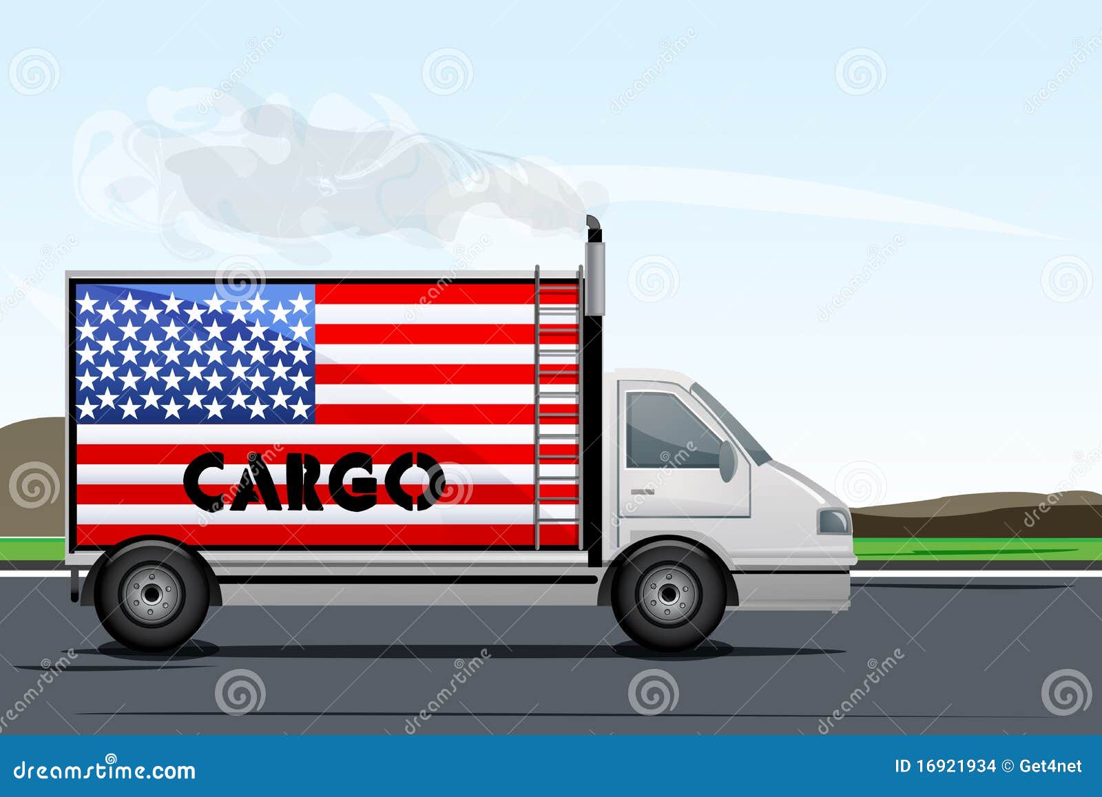 Usa cargo stock illustration. Illustration of automobile - 16921934