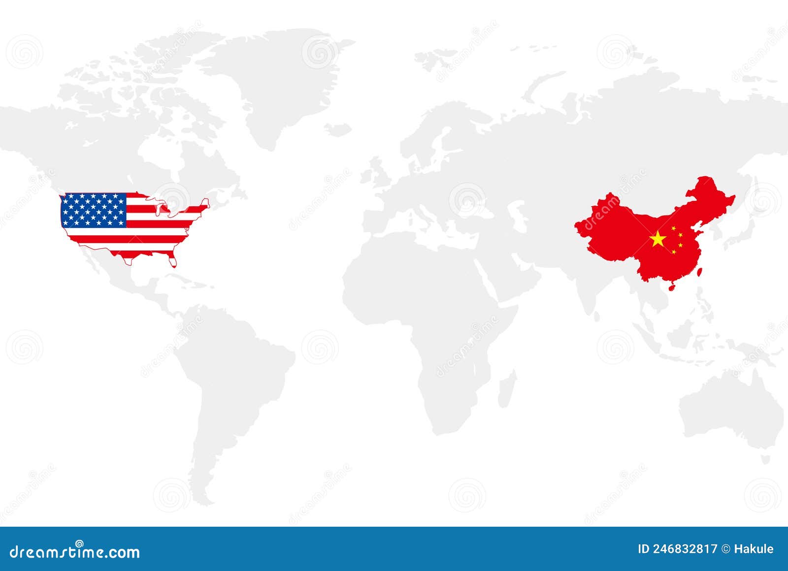 China Map Business Statistics Chart Growing Graphs. Blue Light Glowing ...