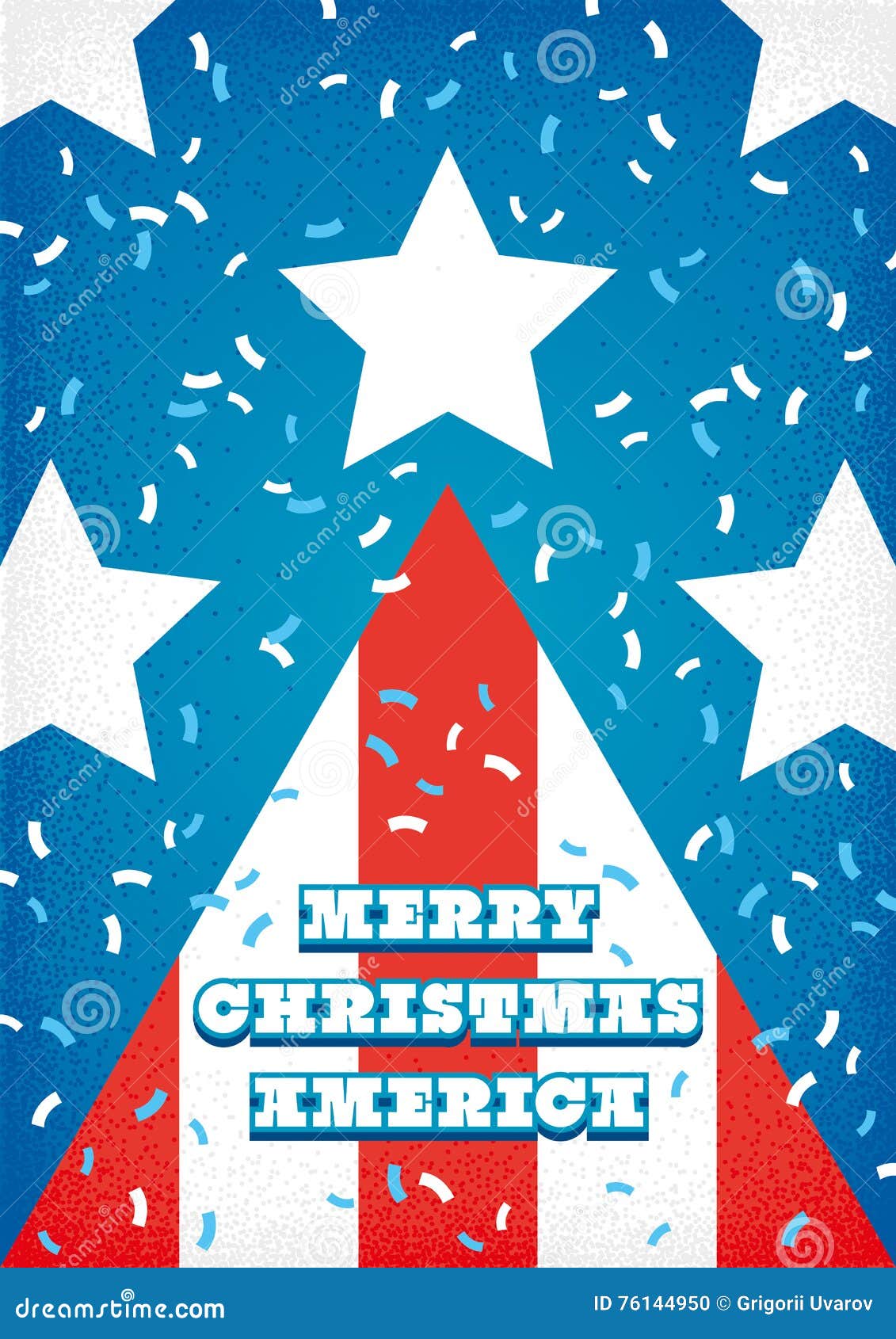 USA Christmas Tree Flag stock vector. Illustration of american - 76144950