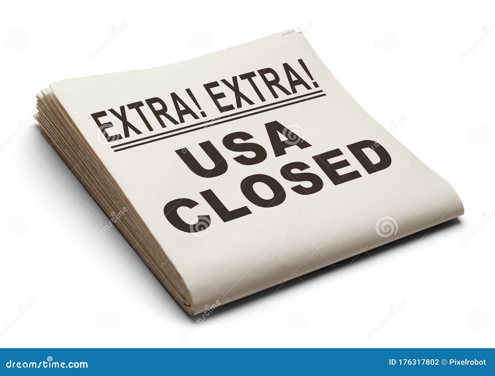 USA Closed Newspaper stock photo. Image of shelter, papers - 176317802