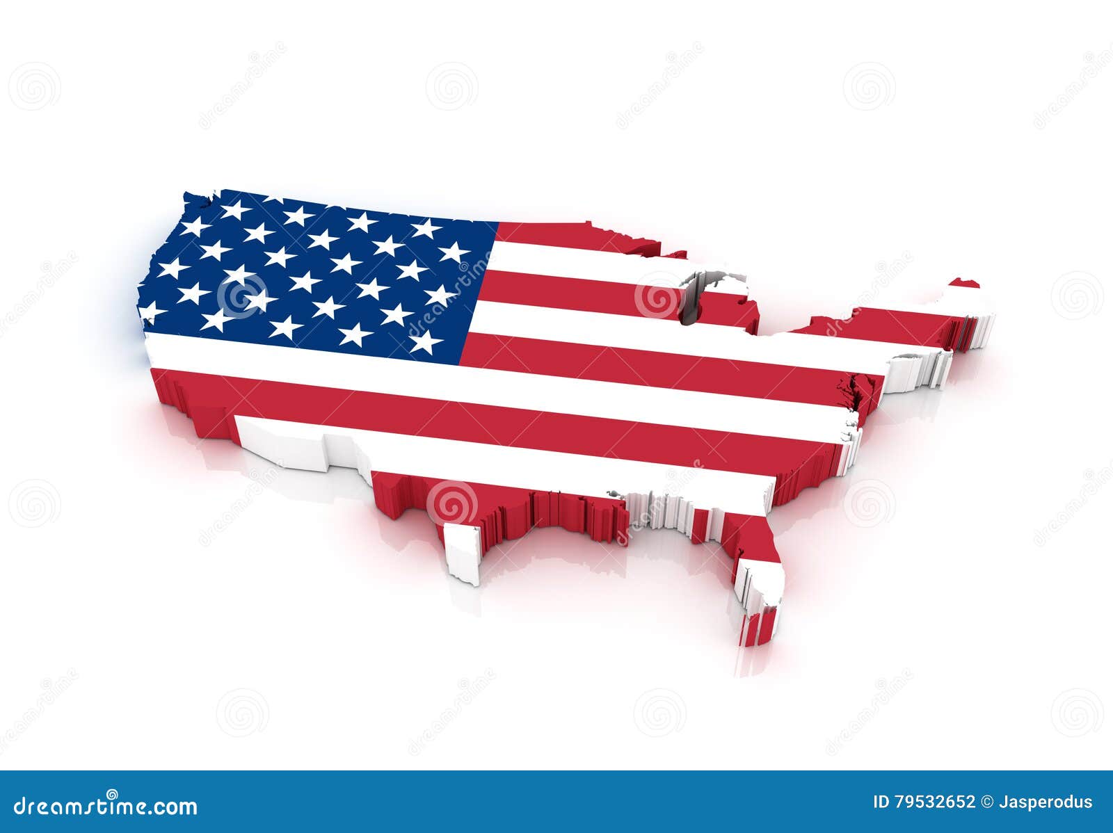 USA Country Shape with Flag Stock Illustration - Illustration of color ...