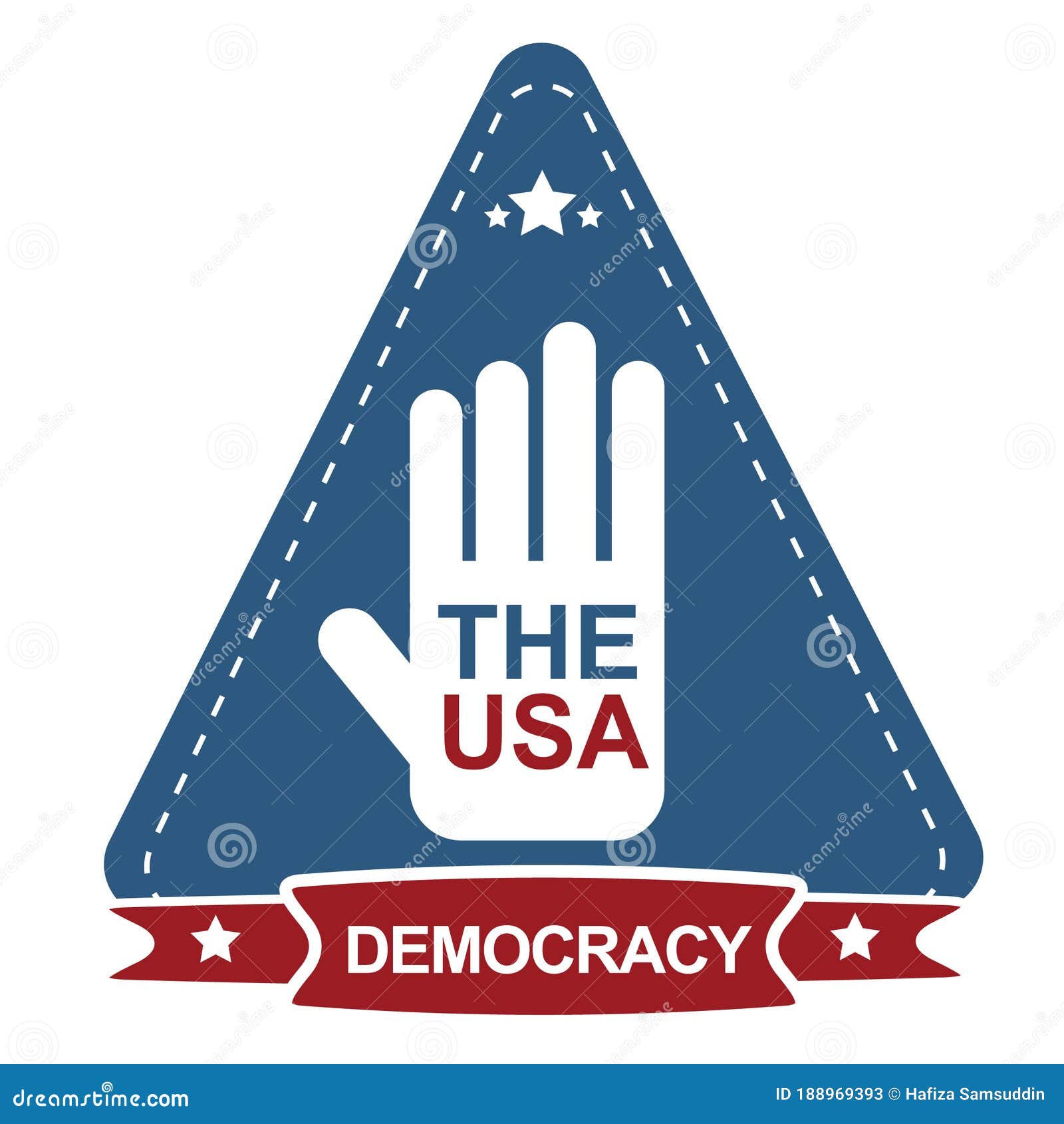Usa Democracy Label. Vector Illustration Decorative Design Stock Vector ...