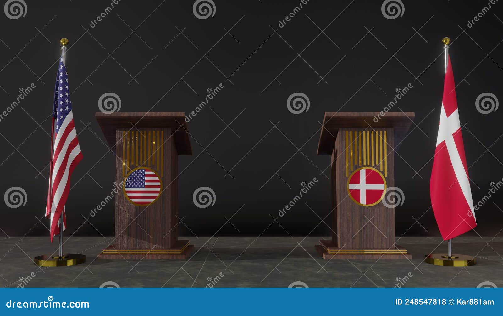 USA and Denmark, USA and Denmark Flag, USA and Denmark Negotiations ...