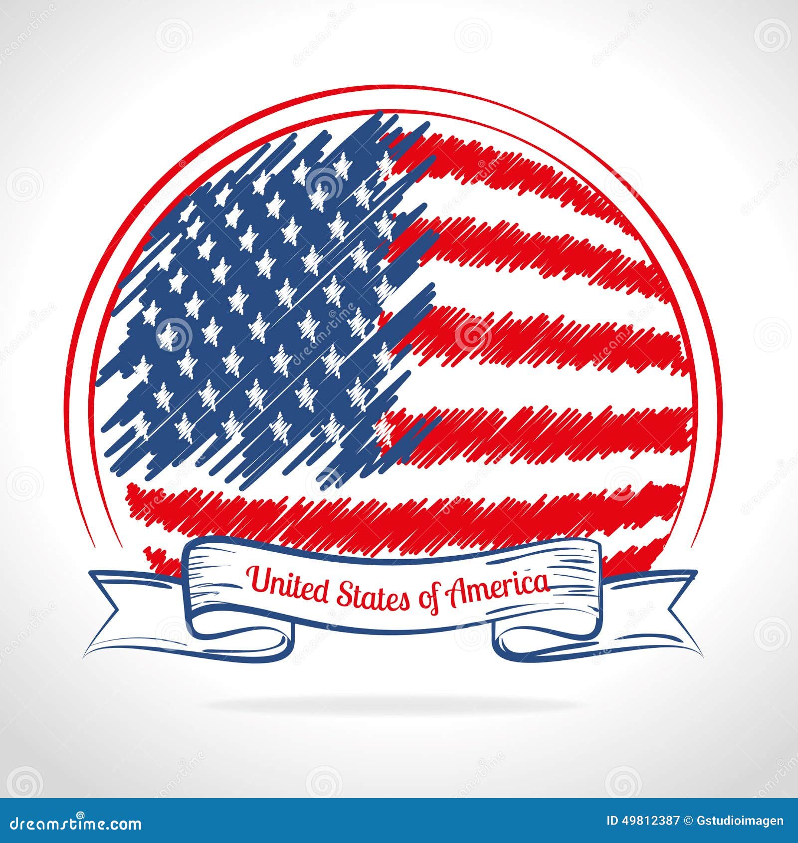 USA Design, Vector Illustration. Stock Vector - Illustration of ribbon ...