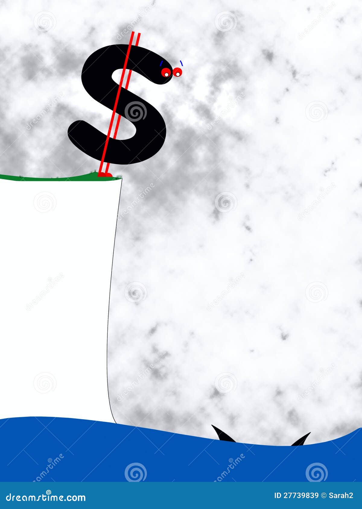 USA Dollar Financial Cliff Illustration Stock Illustration ...