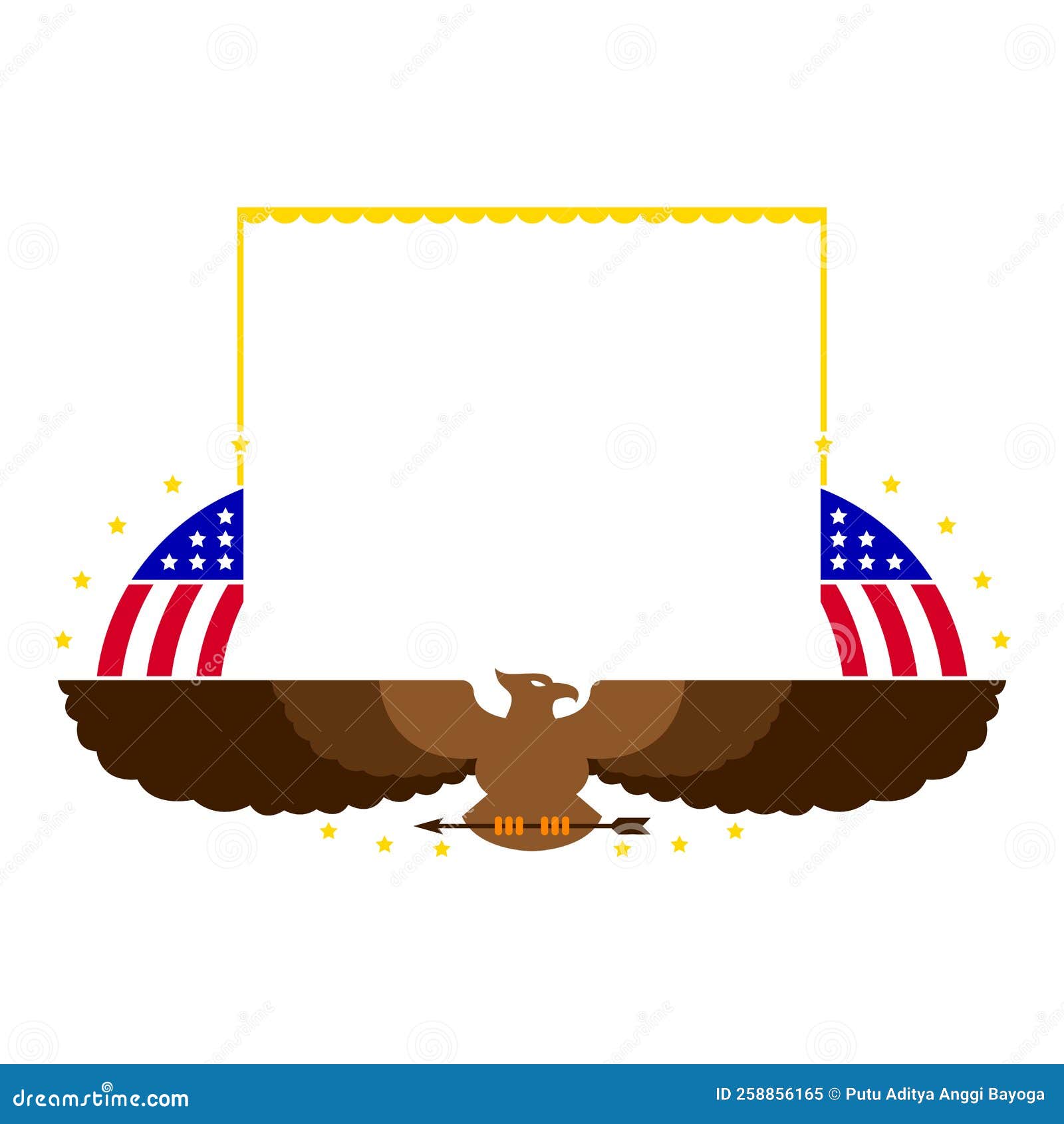 Usa eagle frame template stock vector. Illustration of eagle - 258856165