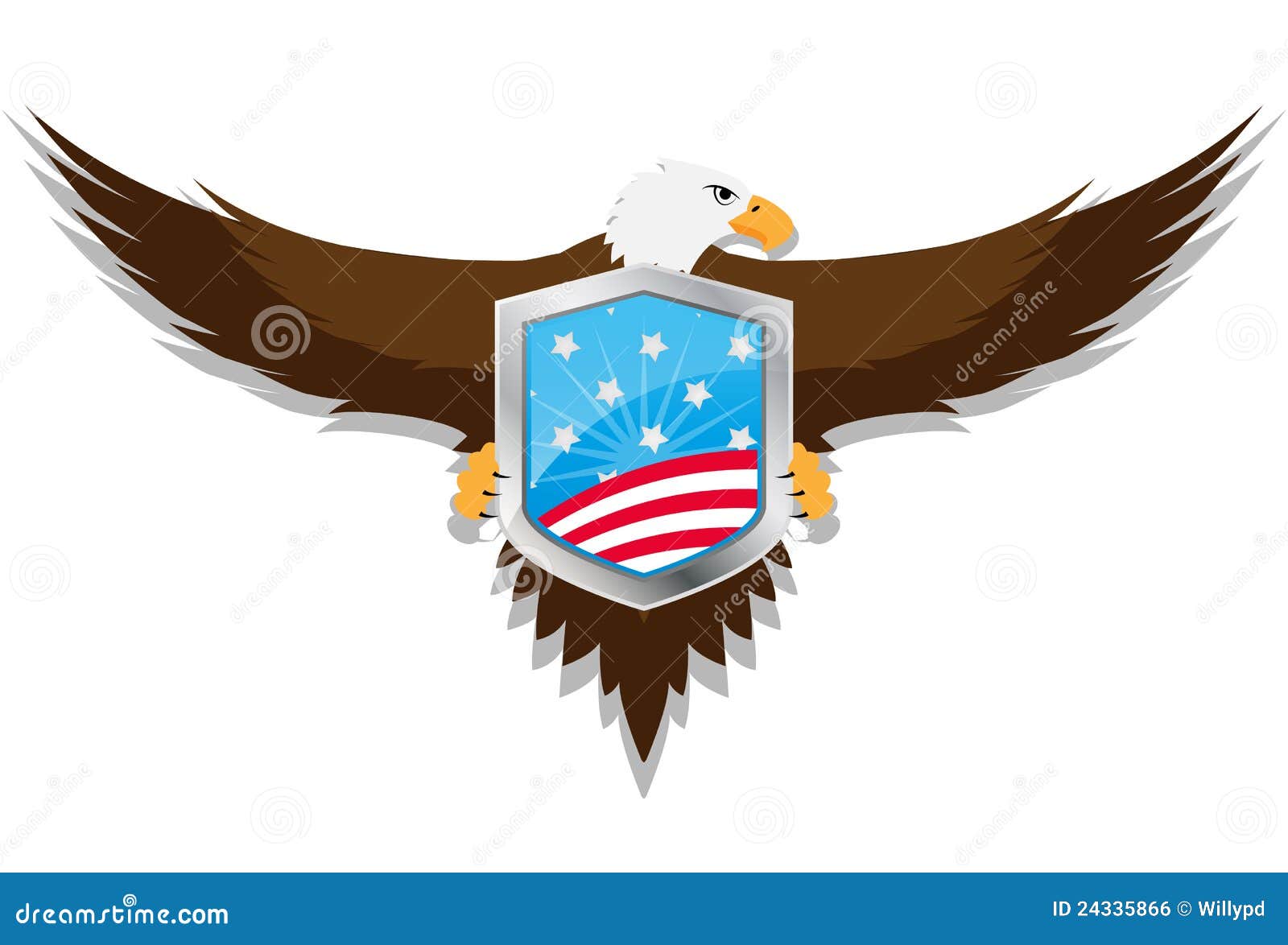 Usa eagle shield stock vector. Illustration of america - 24335866