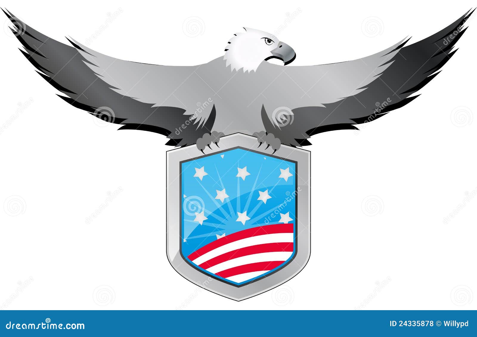 Usa eagle shield stock vector. Illustration of government - 24335878