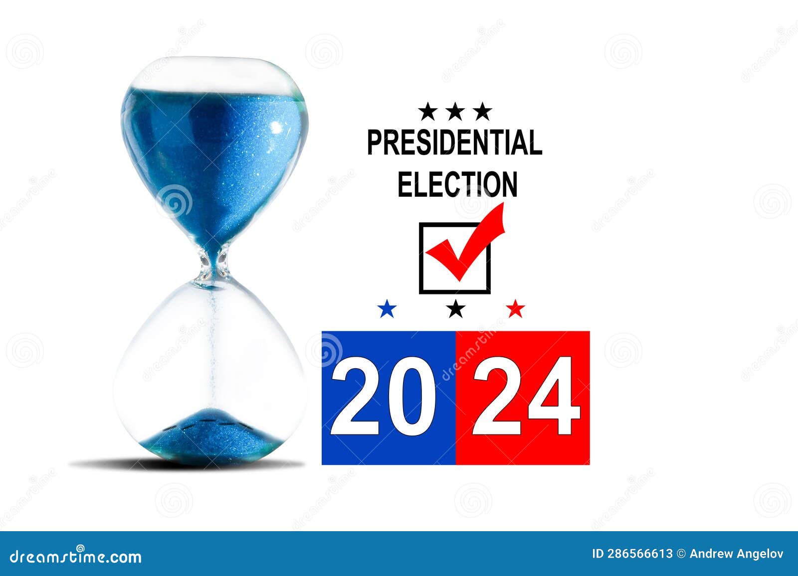 USA Election 2024 Background Time Clock Stock Image - Image of campaign ...