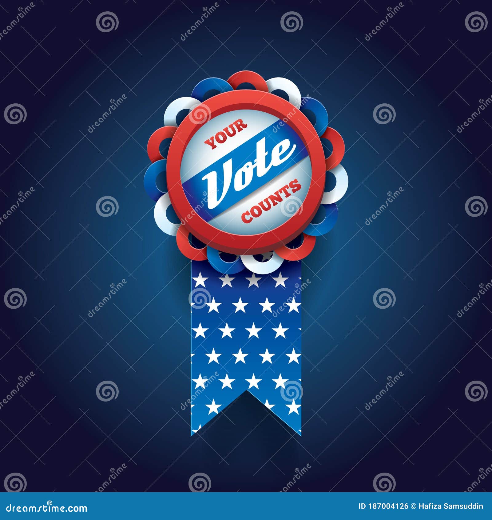 USA Election Label. Vector Illustration Decorative Design Stock Vector ...