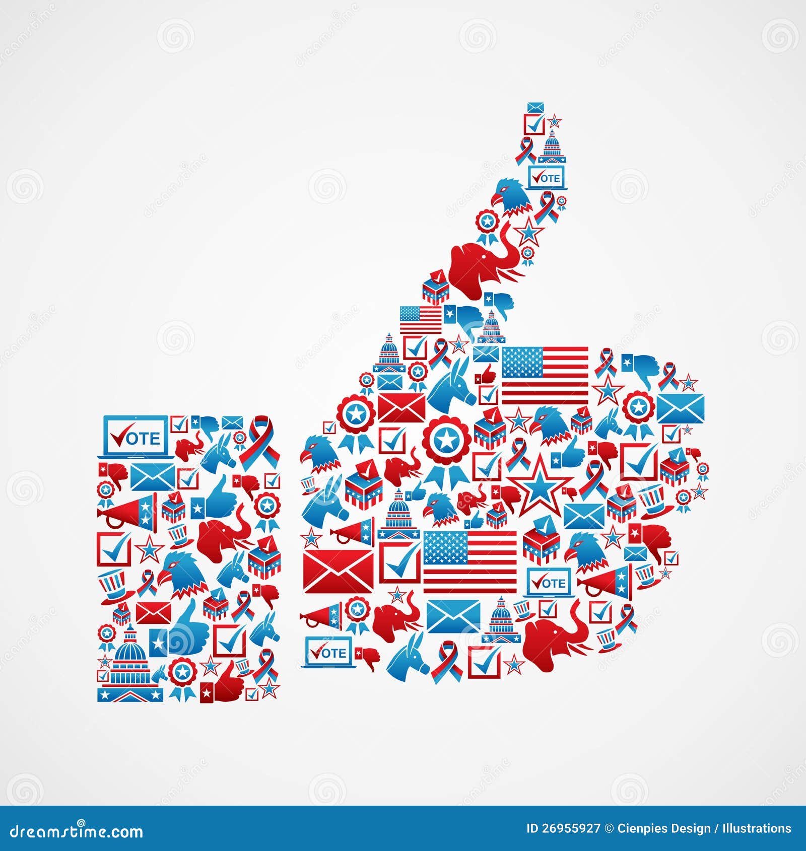 USA Elections Icons Thumb Up Hand Editorial Photography - Illustration ...