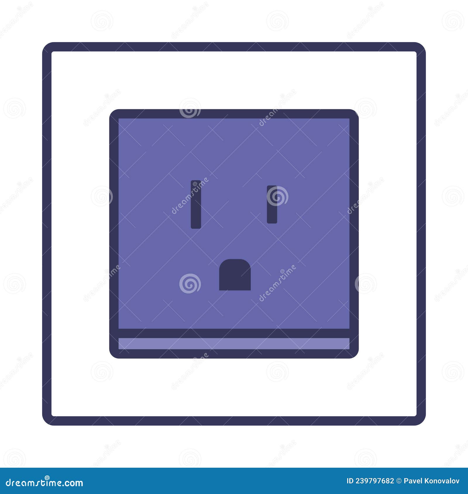 USA Electrical Socket Icon stock vector. Illustration of connector ...