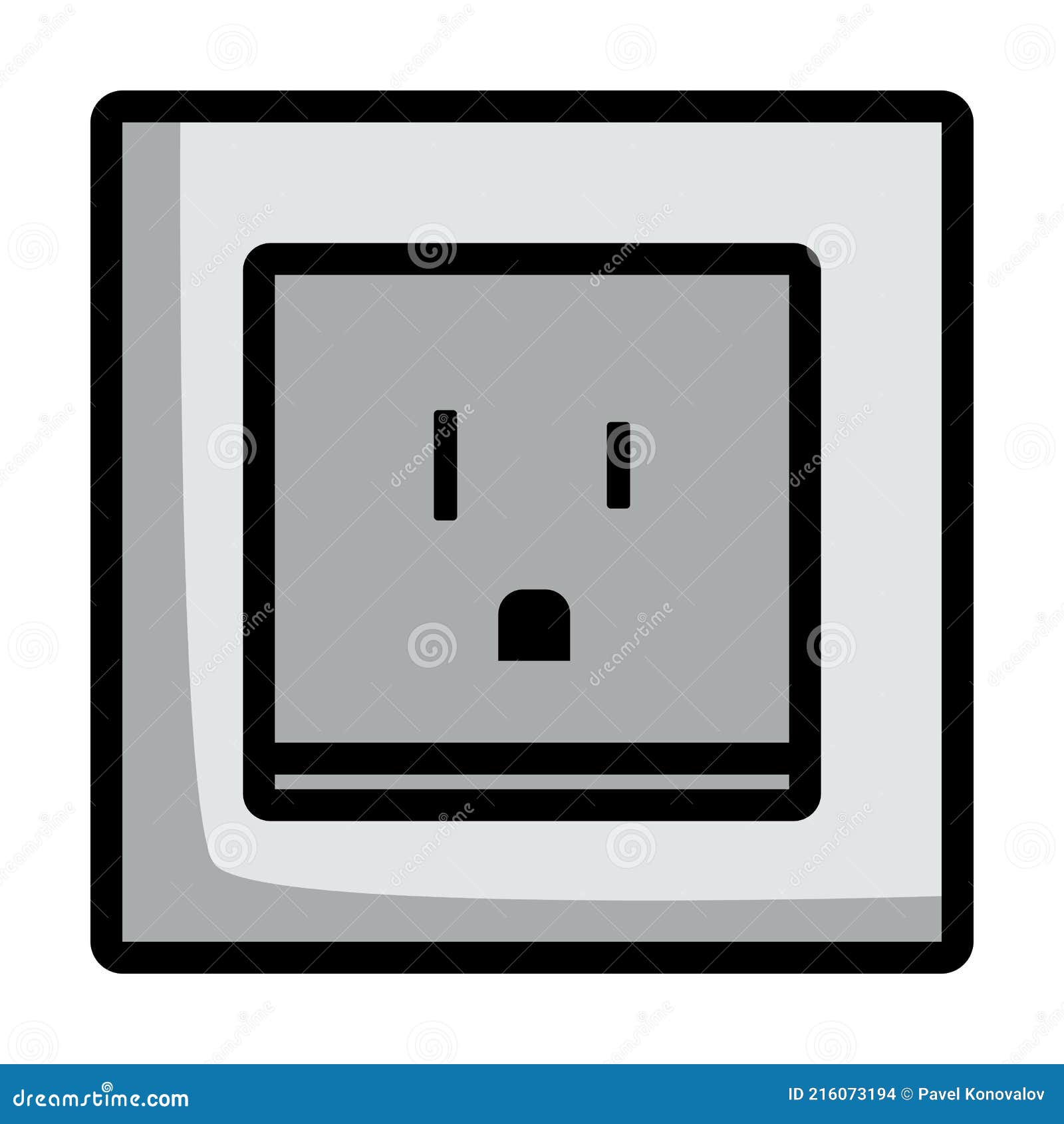 USA Electrical Socket Icon stock vector. Illustration of america ...