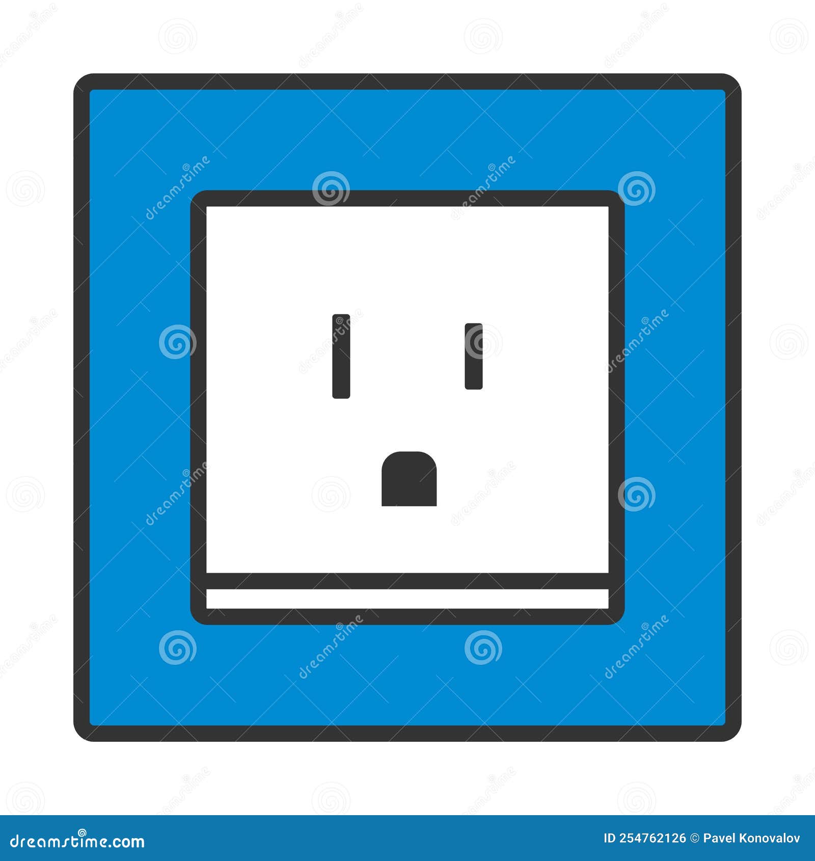 USA Electrical Socket Icon stock vector. Illustration of energy - 254762126