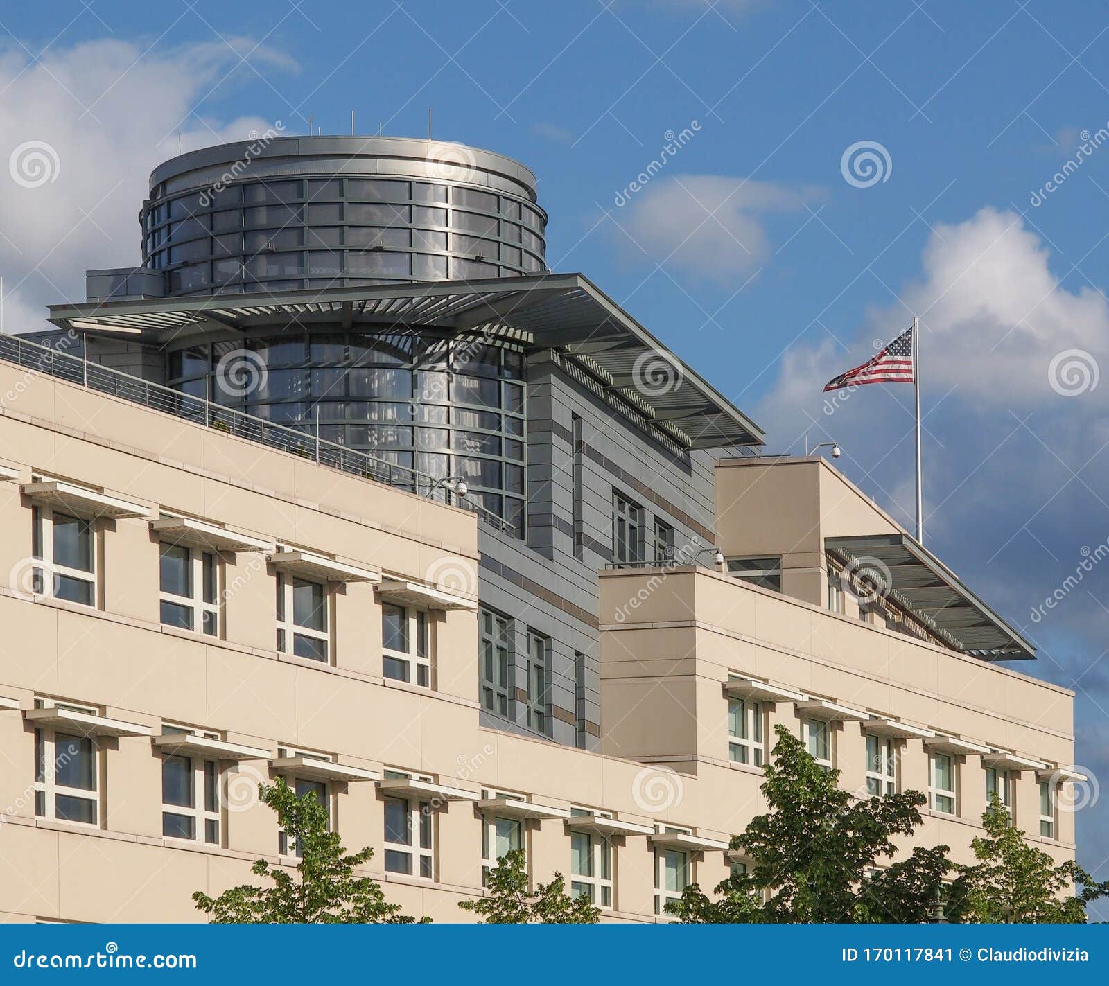 USA embassy in Berlin stock image. Image of berlin, north - 170117841