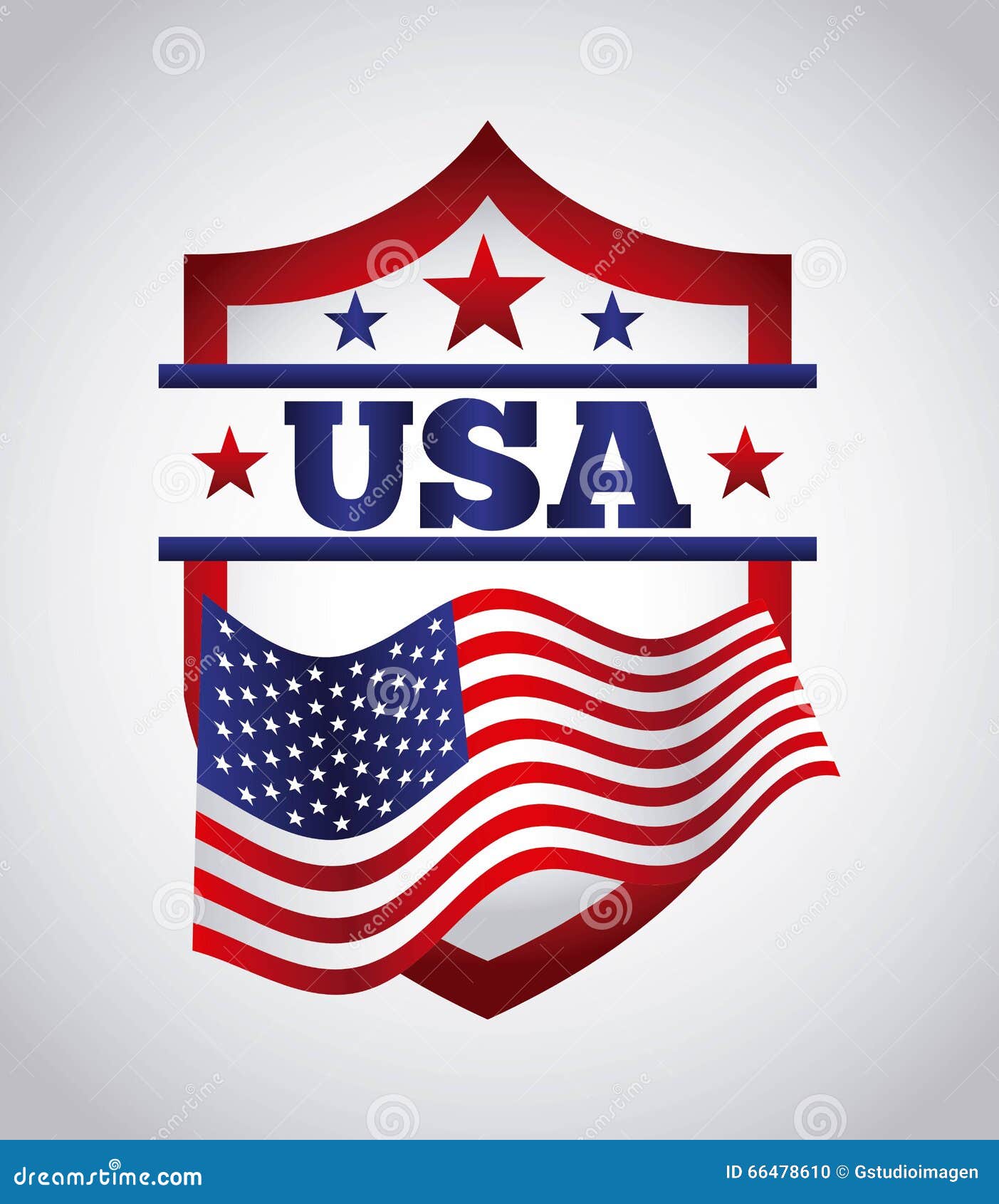 Usa emblem design stock vector. Illustration of patriotism - 66478610
