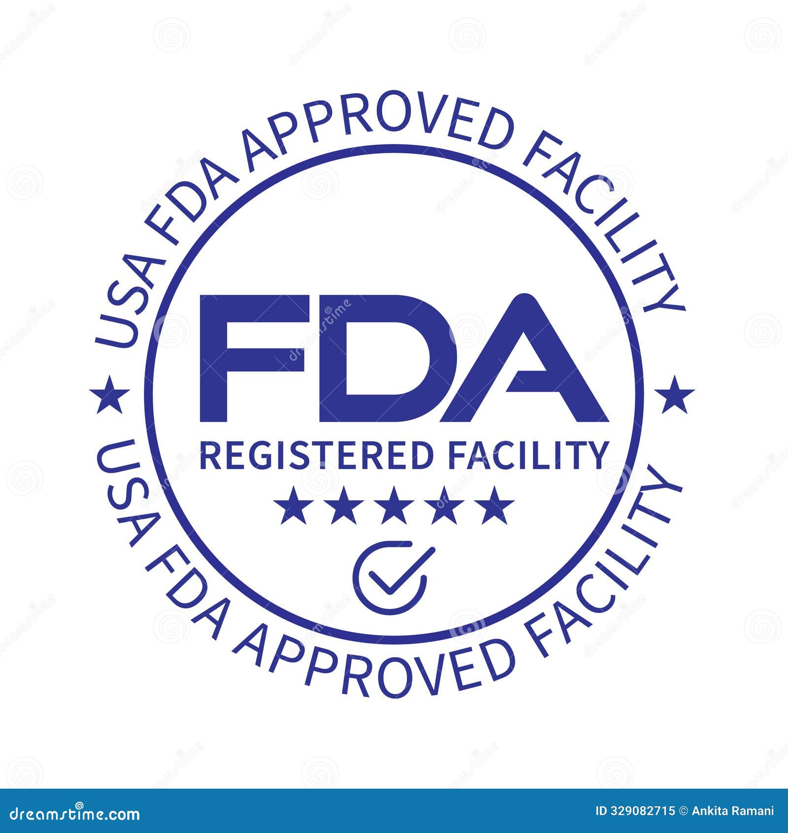 USA FDA APPROVED FACILITY stock illustration. Illustration of document ...