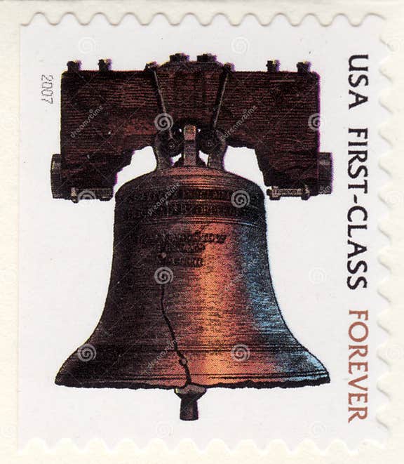 USA First Class Forever Postage Stamp Editorial Photo - Image of bell ...