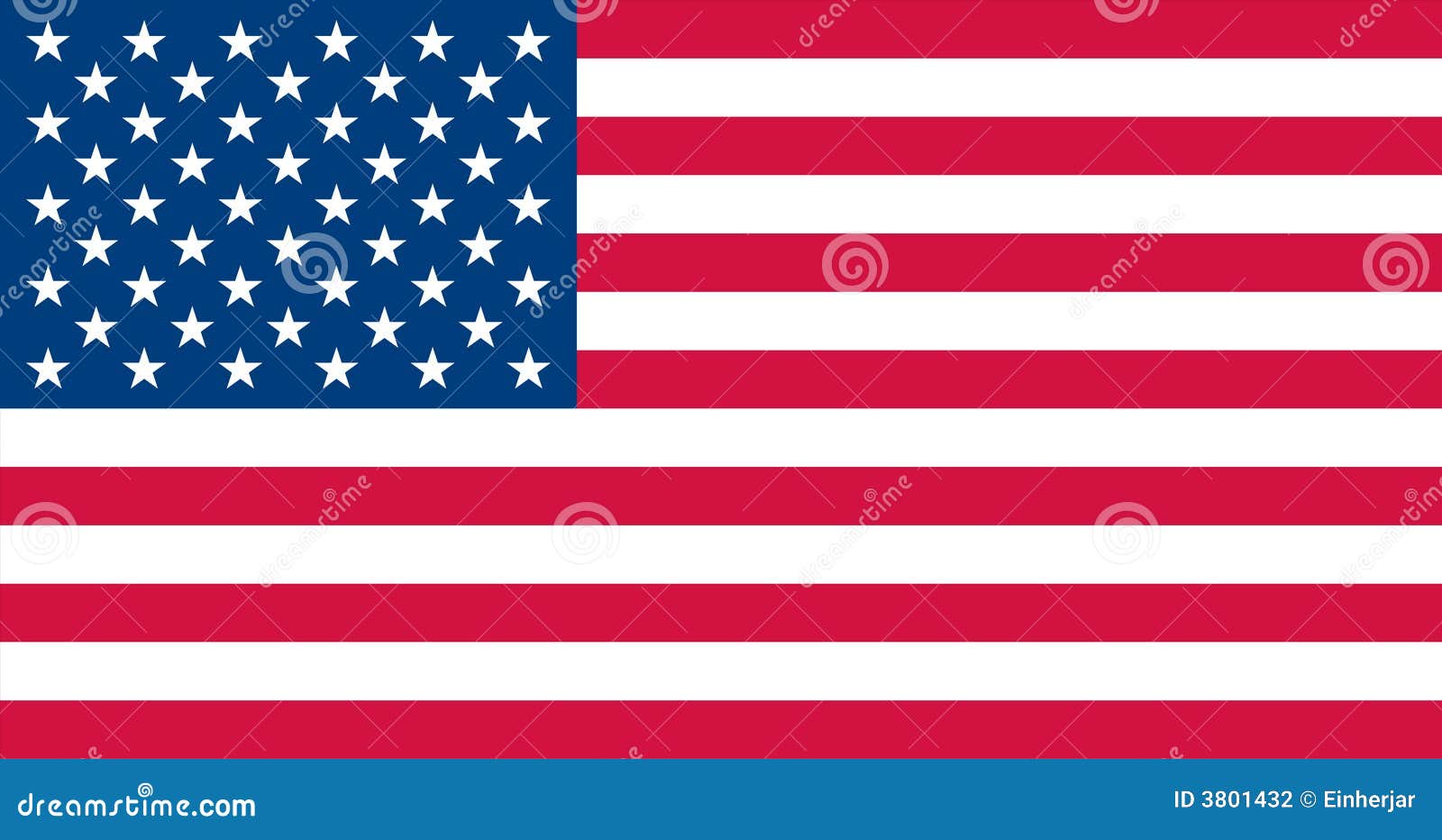 USA flag stock vector. Illustration of united, size, accurate - 3801432