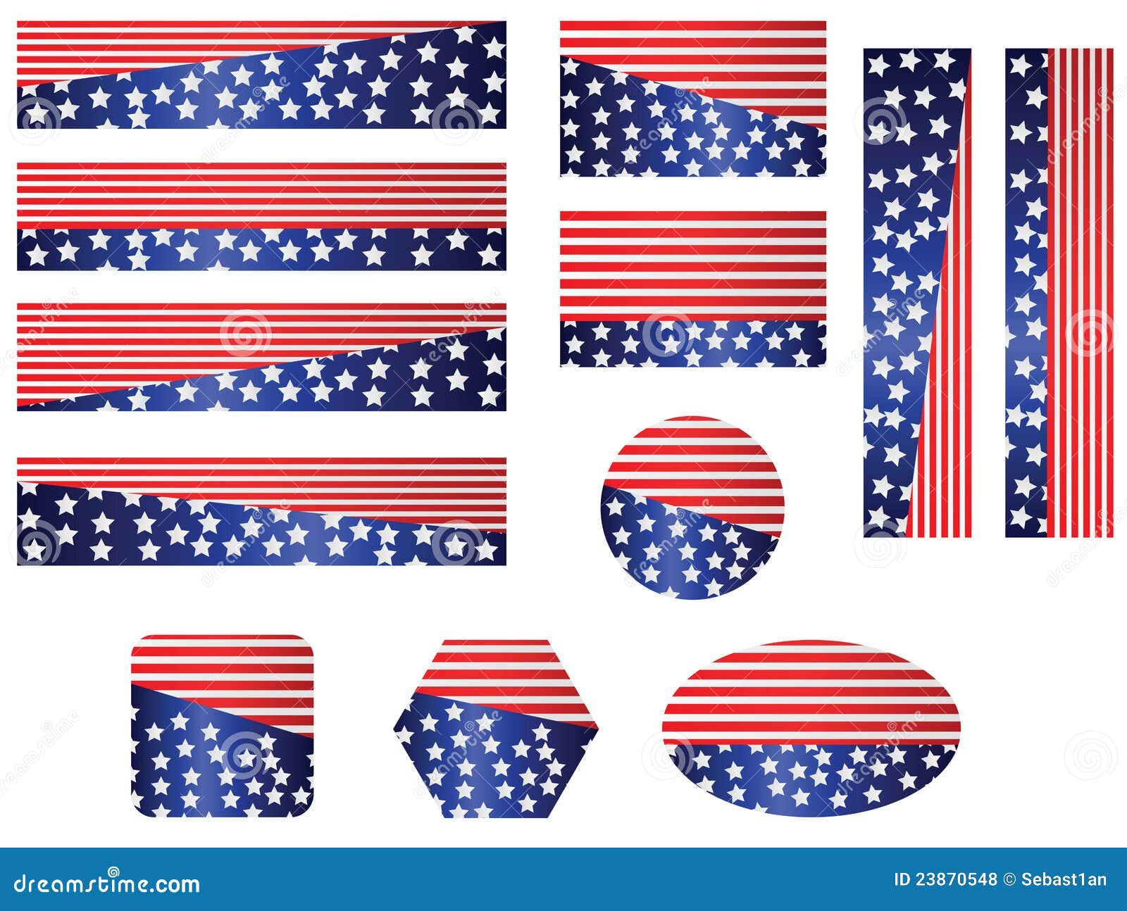 Us Flag Banner Horizontal