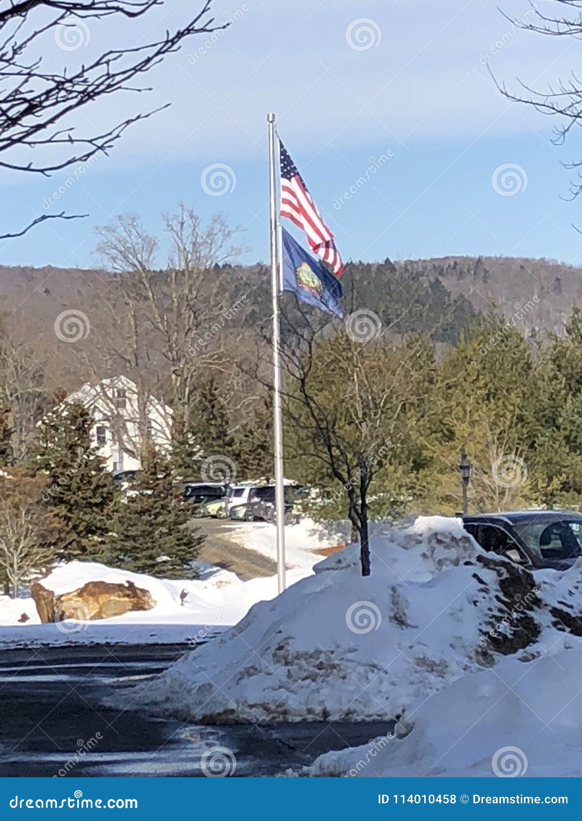US flagpole stock photo. Image of flagpole, flag, wind - 114010458