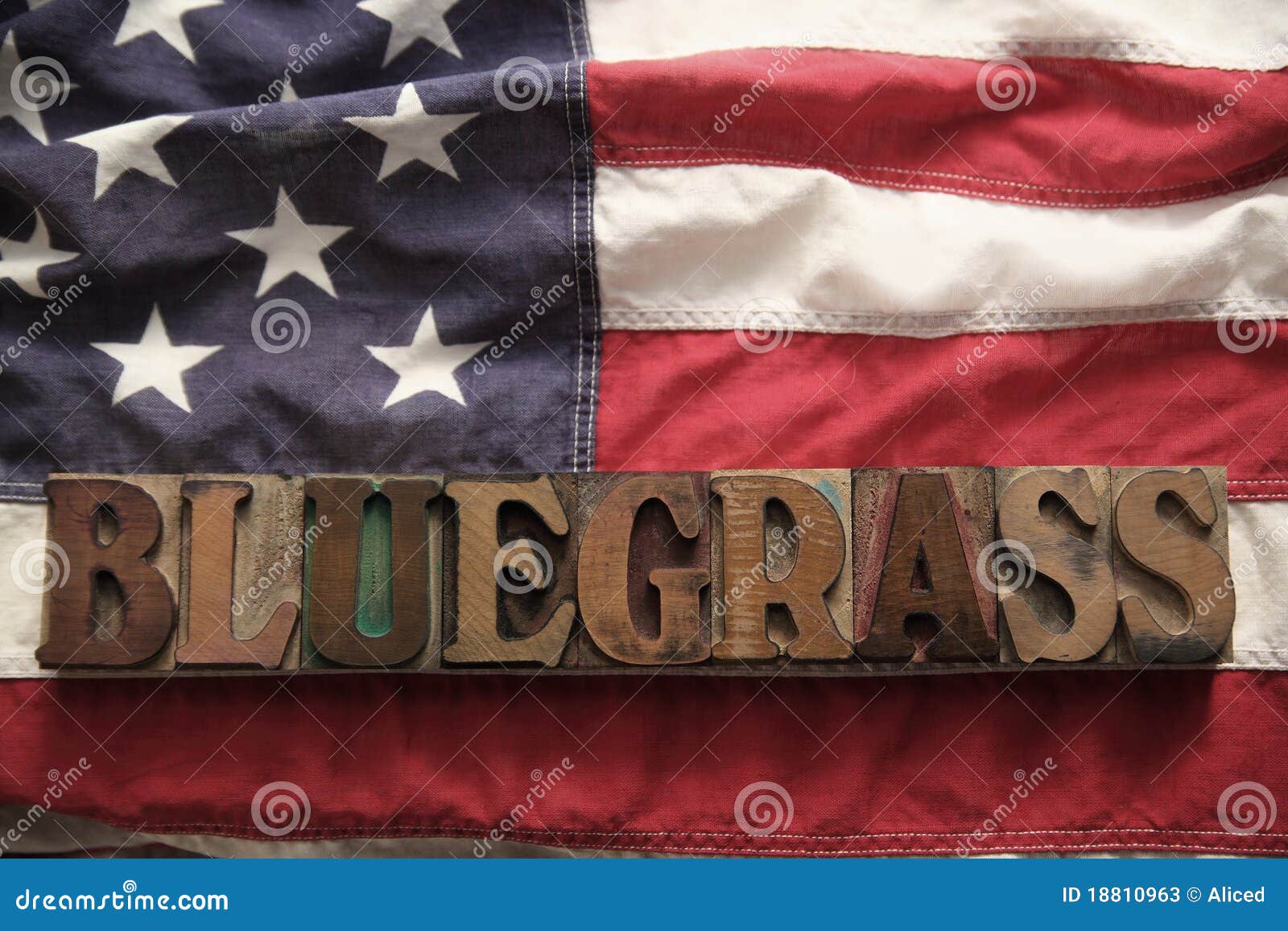 USA Flag with Bluegrass Word Stock Image - Image of banner, category ...