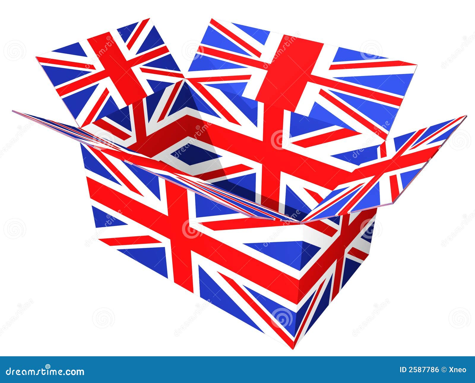 USA Flag Box stock illustration. Illustration of international - 2587786