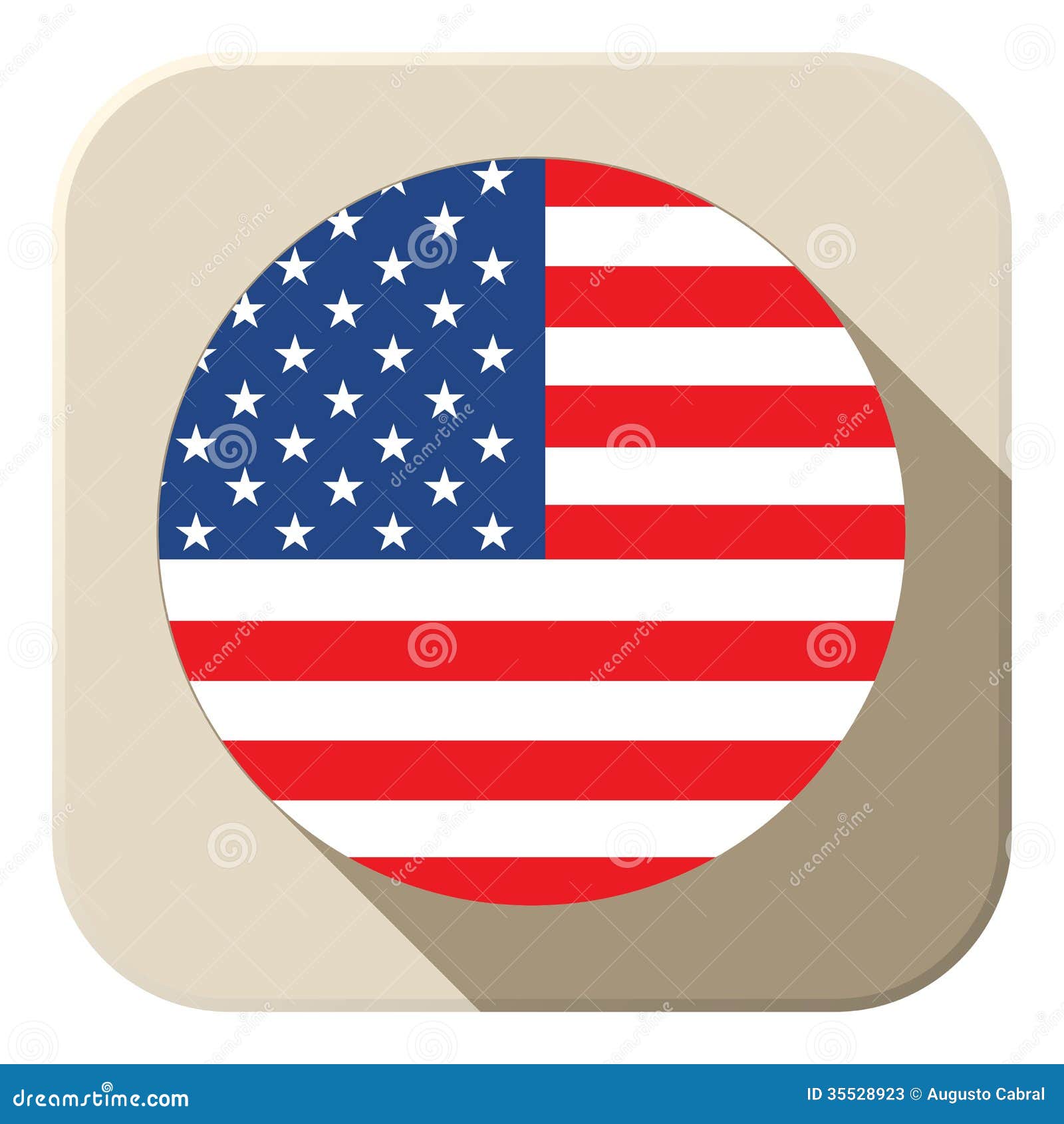 USA Flag Button Icon Modern Stock Vector - Illustration of layout ...