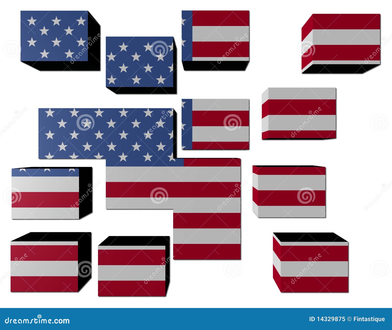 USA Flag on cubes stock illustration. Illustration of nation - 14329875