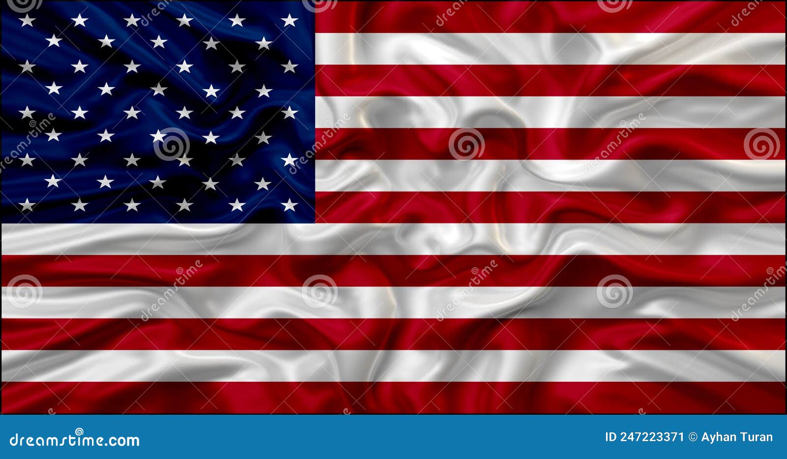 Usa flag 3d wavy effect stock illustration. Illustration of chart ...