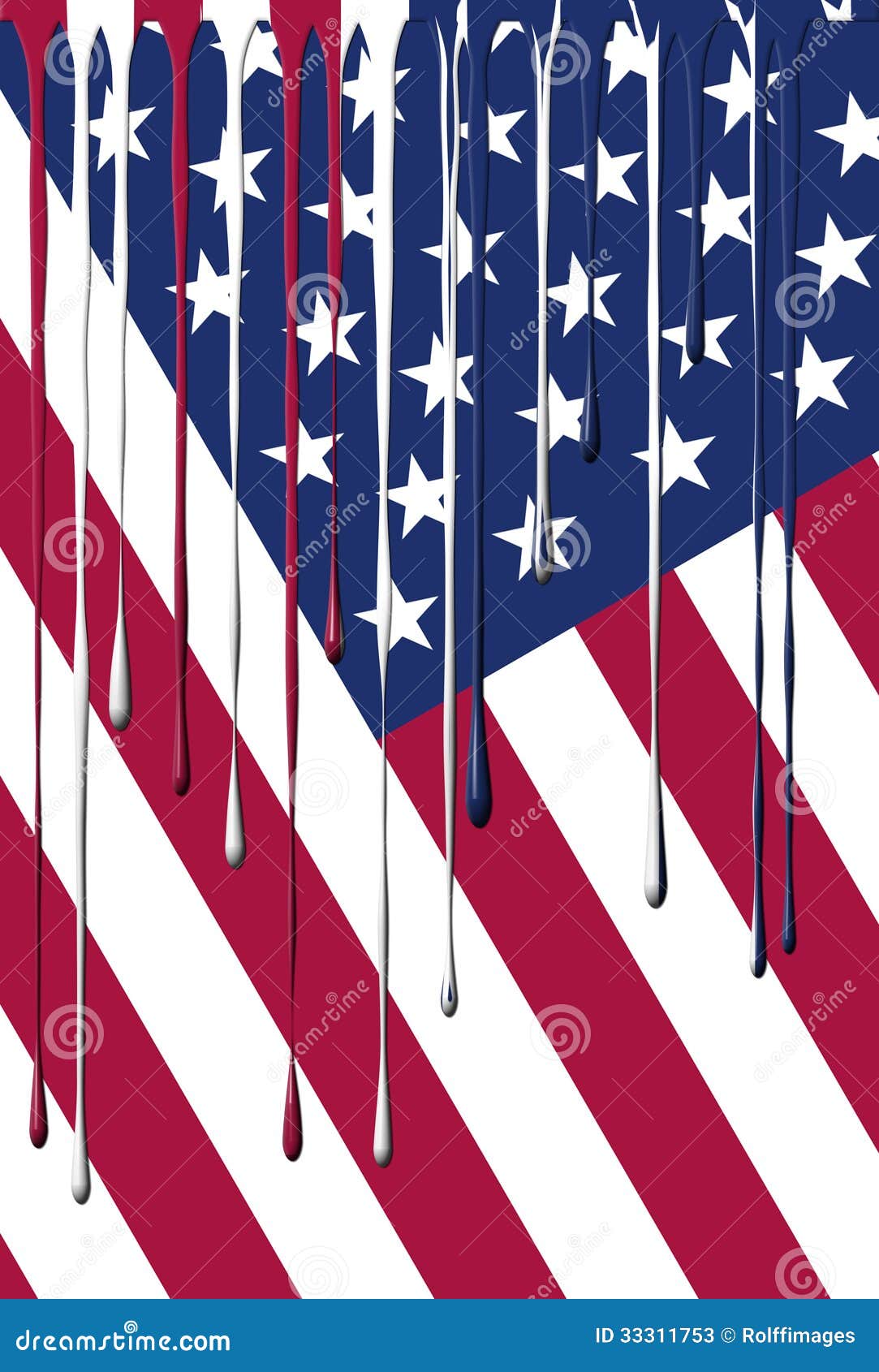 USA Flag Dripping Colors Royalty-Free Stock Photography | CartoonDealer ...
