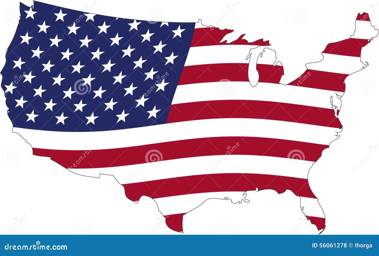 USA flag stock illustration. Illustration of colorful - 56061278