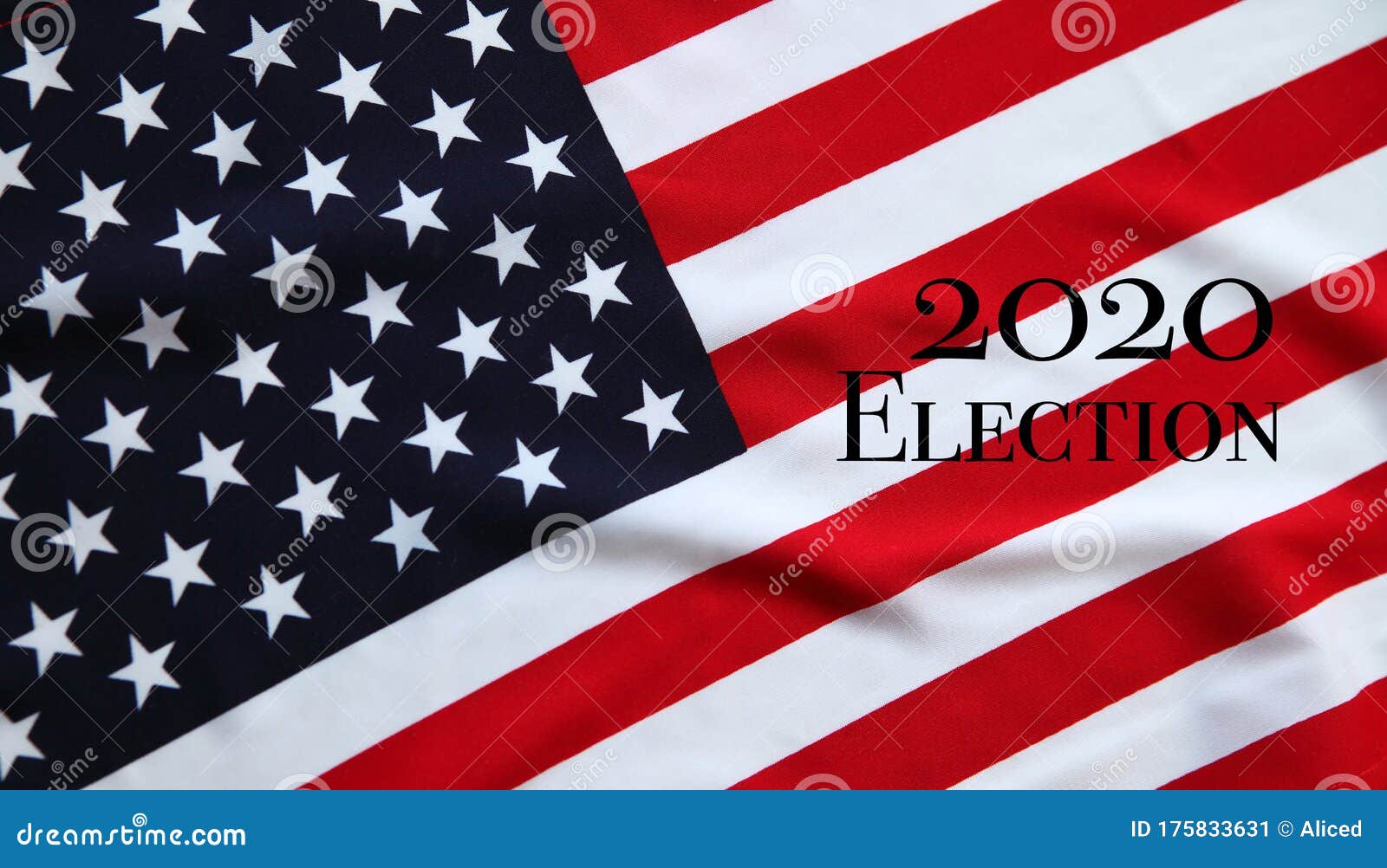 USA Flag with 2020 Election Stock Illustration - Illustration of fabric ...