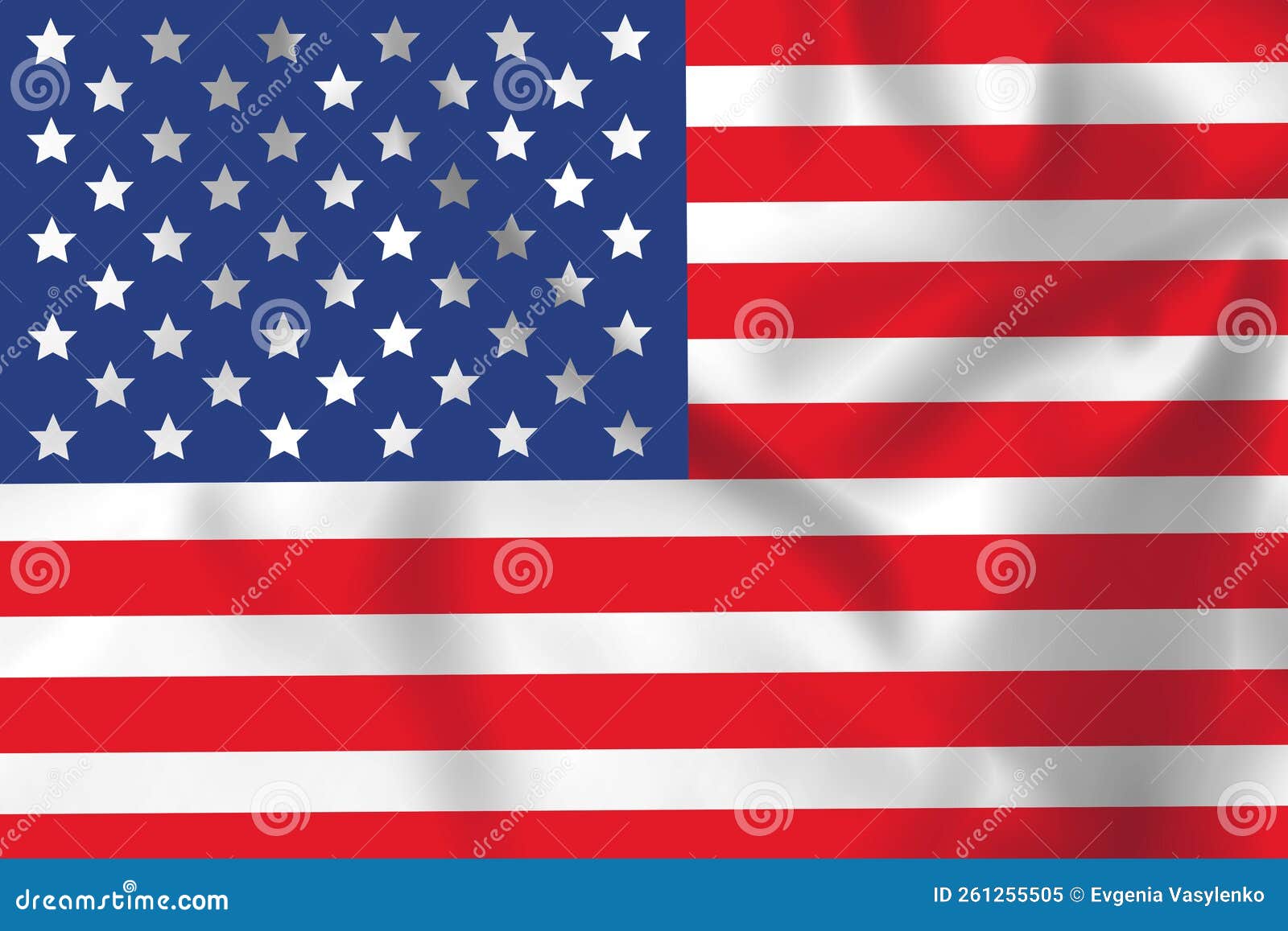 Usa flag on fabric texture stock image. Image of patriotism - 261255505