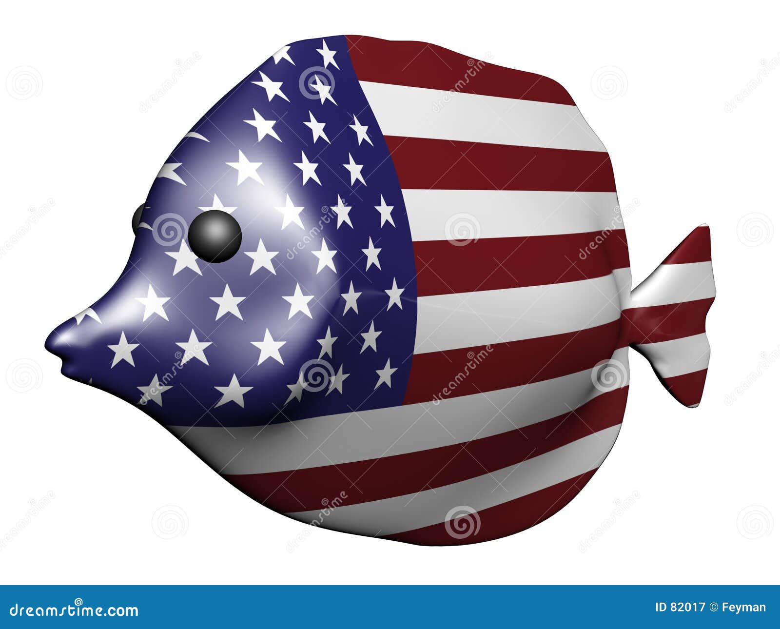 USA flag fish stock illustration. Illustration of motion - 82017
