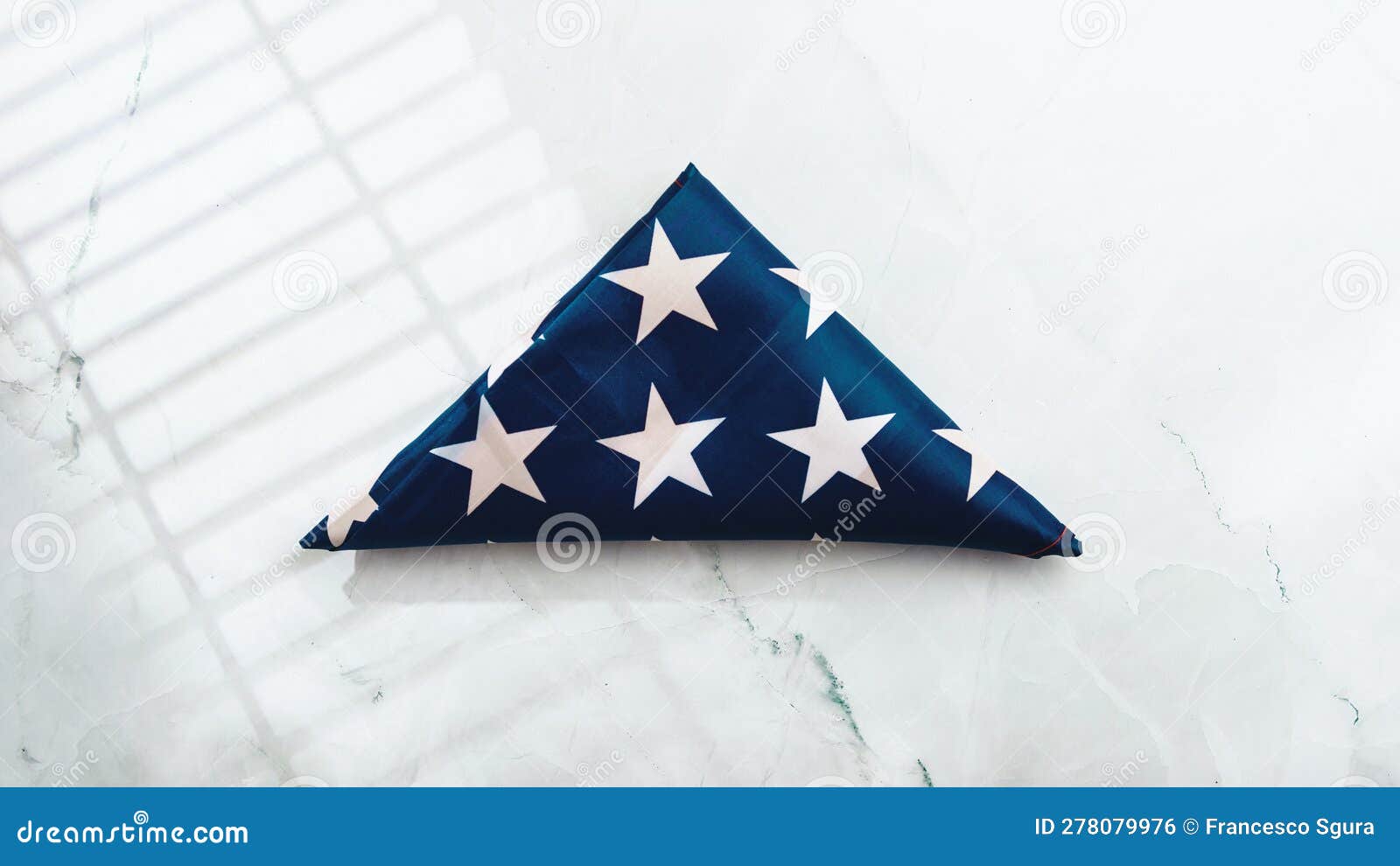 USA Flag Folded into a Triangle Stock Photo - Image of patriotism ...