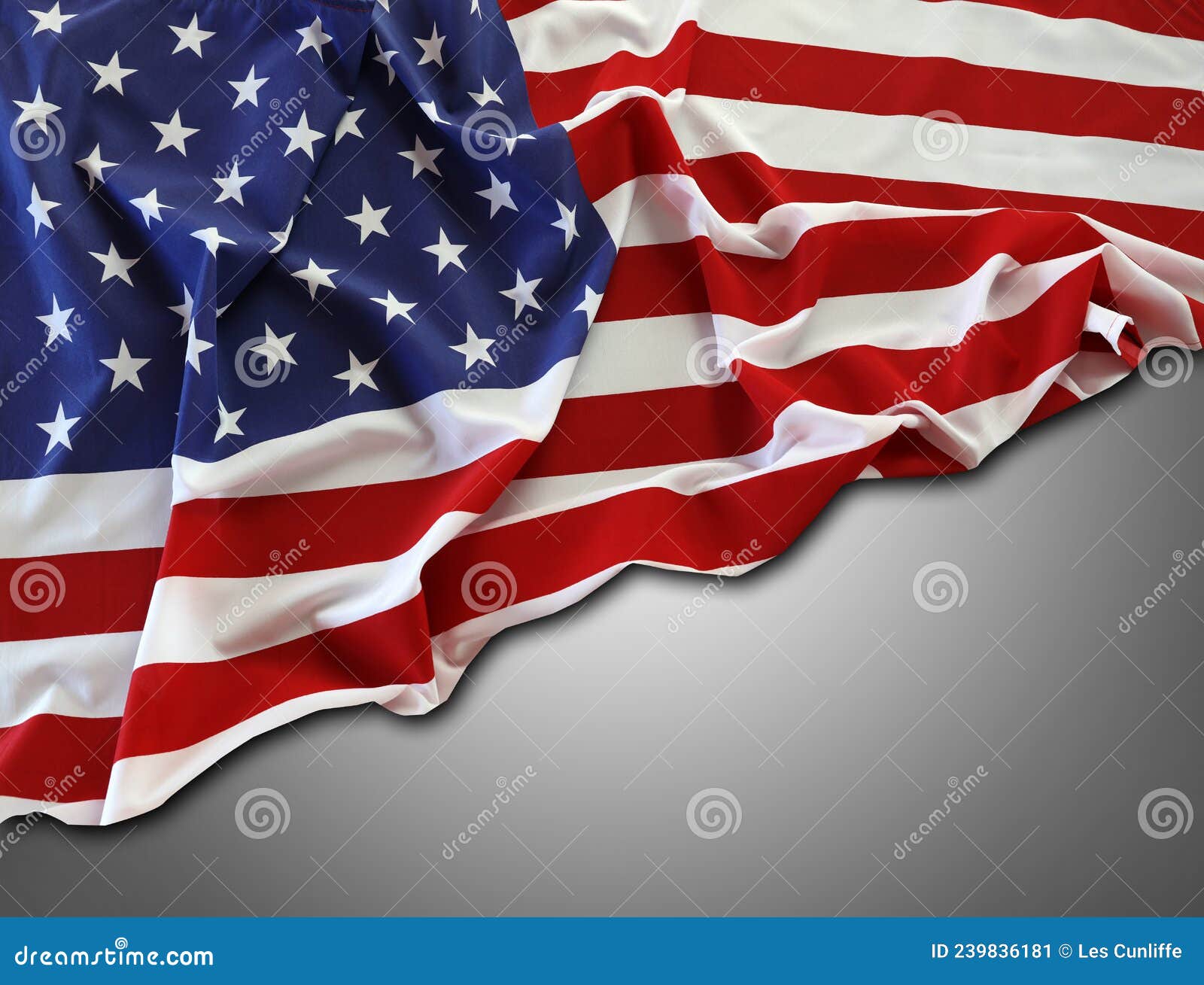 USA flag on grey stock image. Image of detail, memorial - 239836181