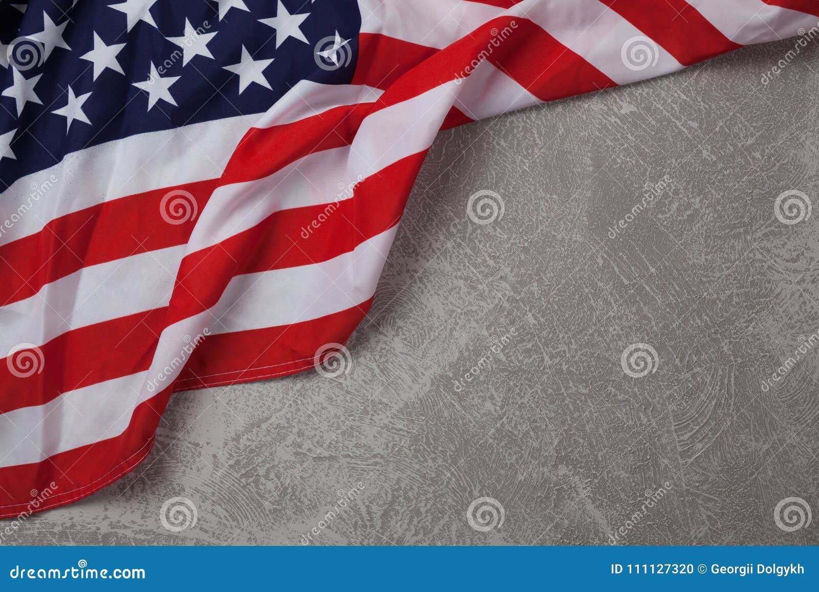 USA Flag on Grey Background Stock Photo - Image of memorial ...