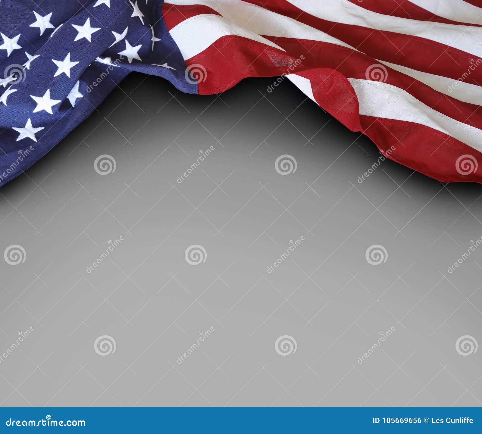 USA flag on grey stock photo. Image of rippled, background - 105669656