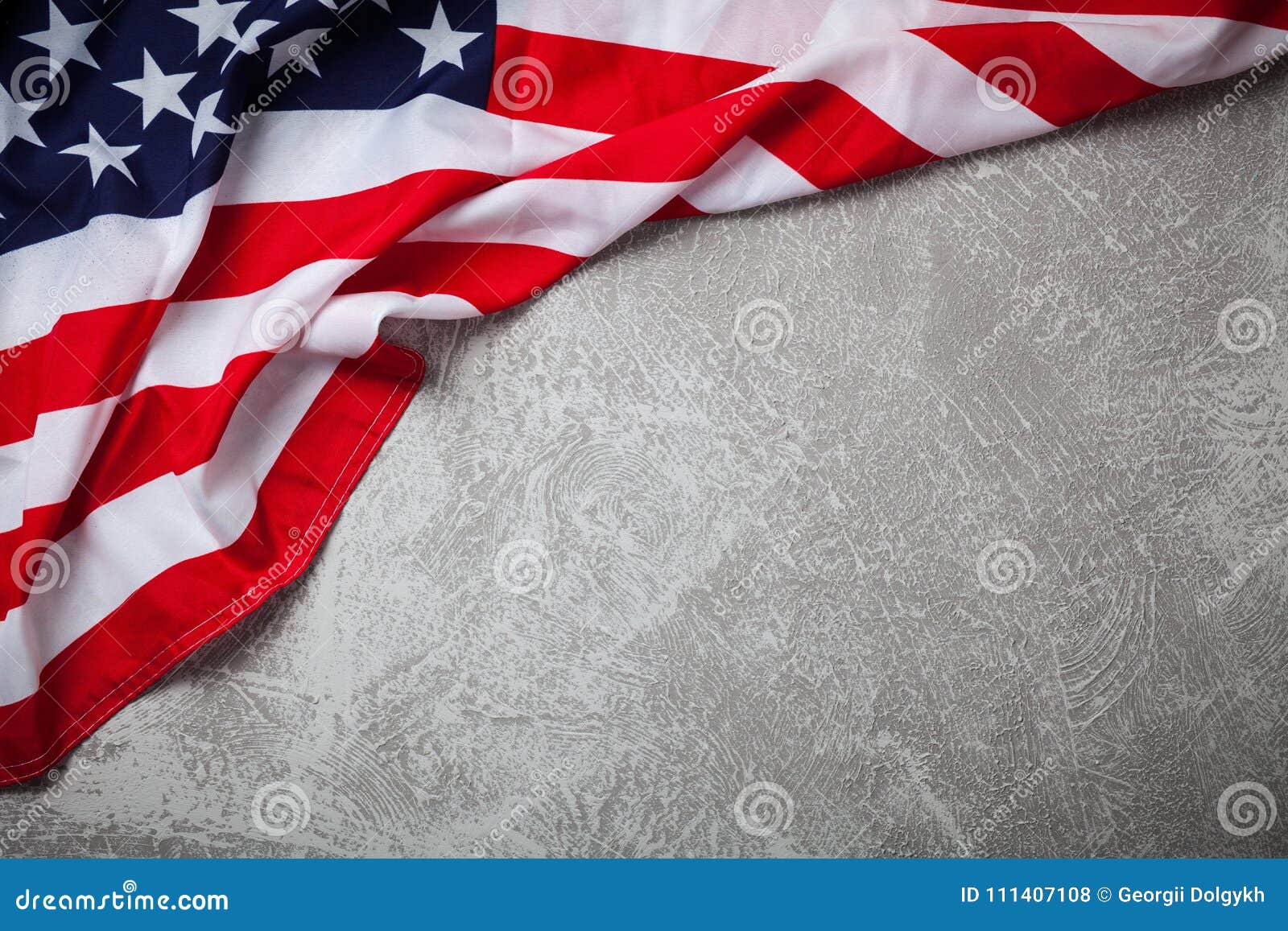 USA Flag on Grey Background Stock Photo - Image of striped, pride ...