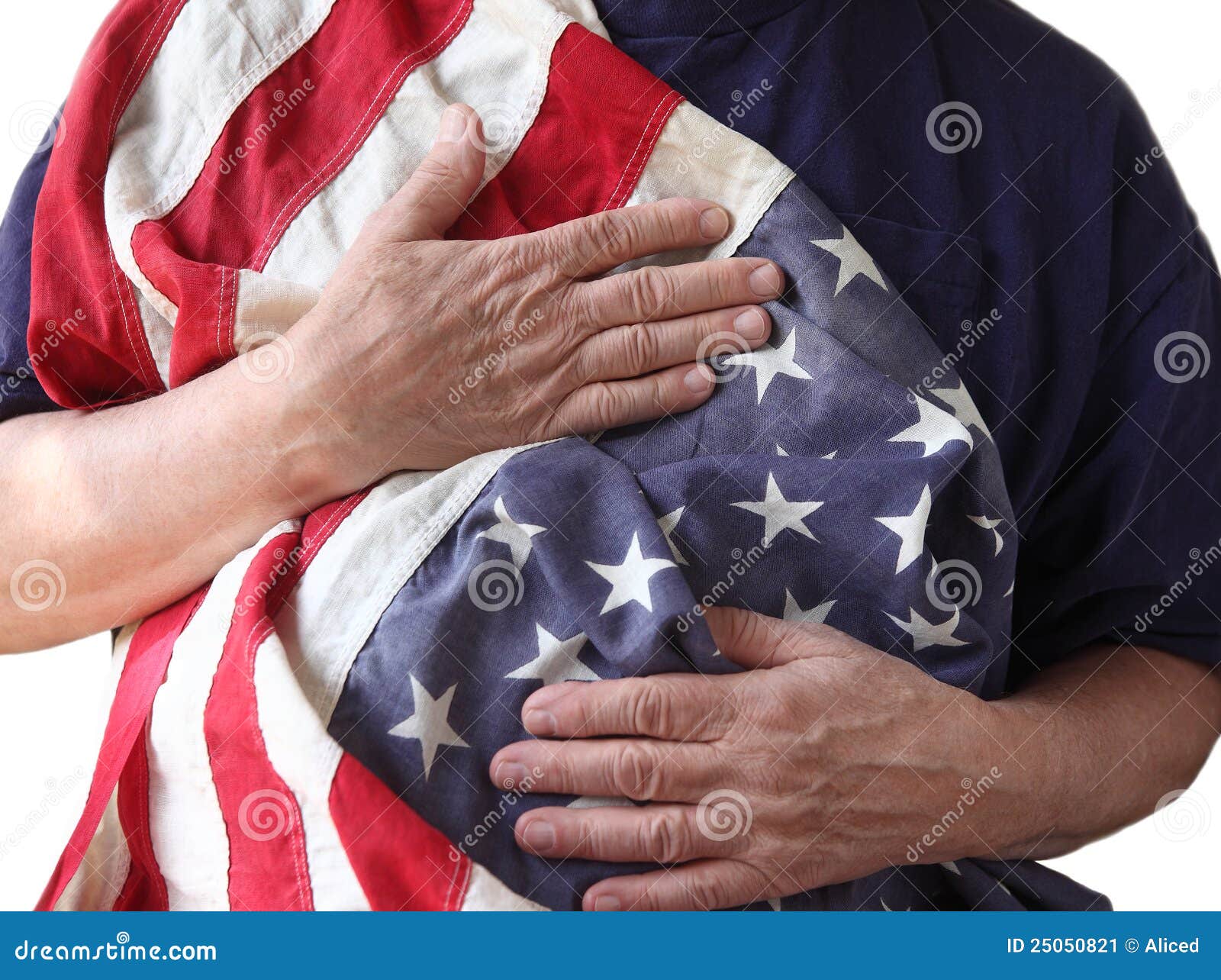 USA flag held by a veteran stock image. Image of stars - 25050821
