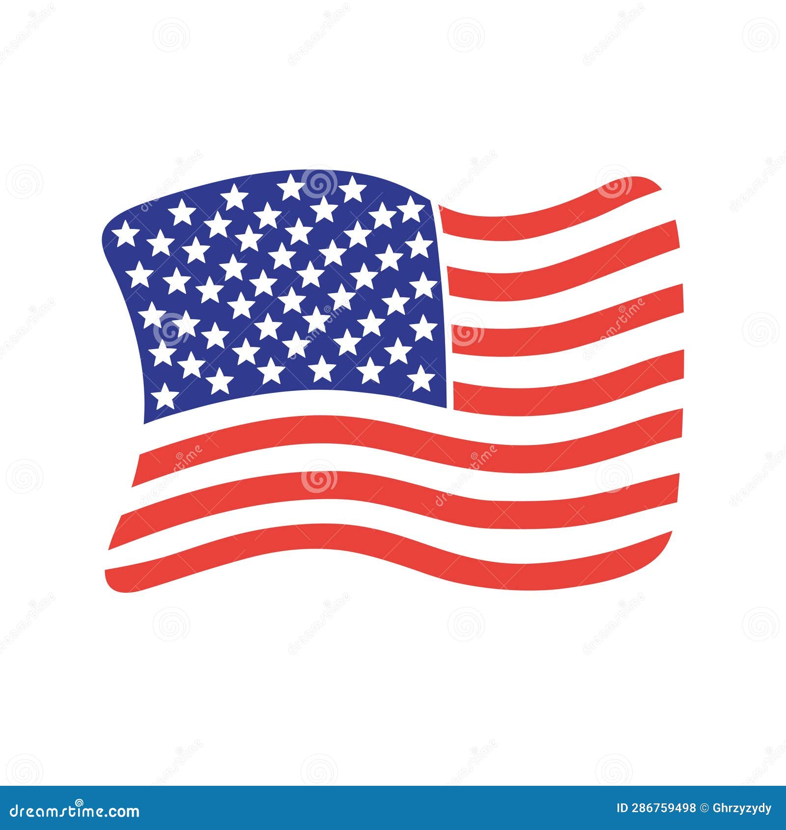 USA flag icon stock illustration. Illustration of vector - 286759498