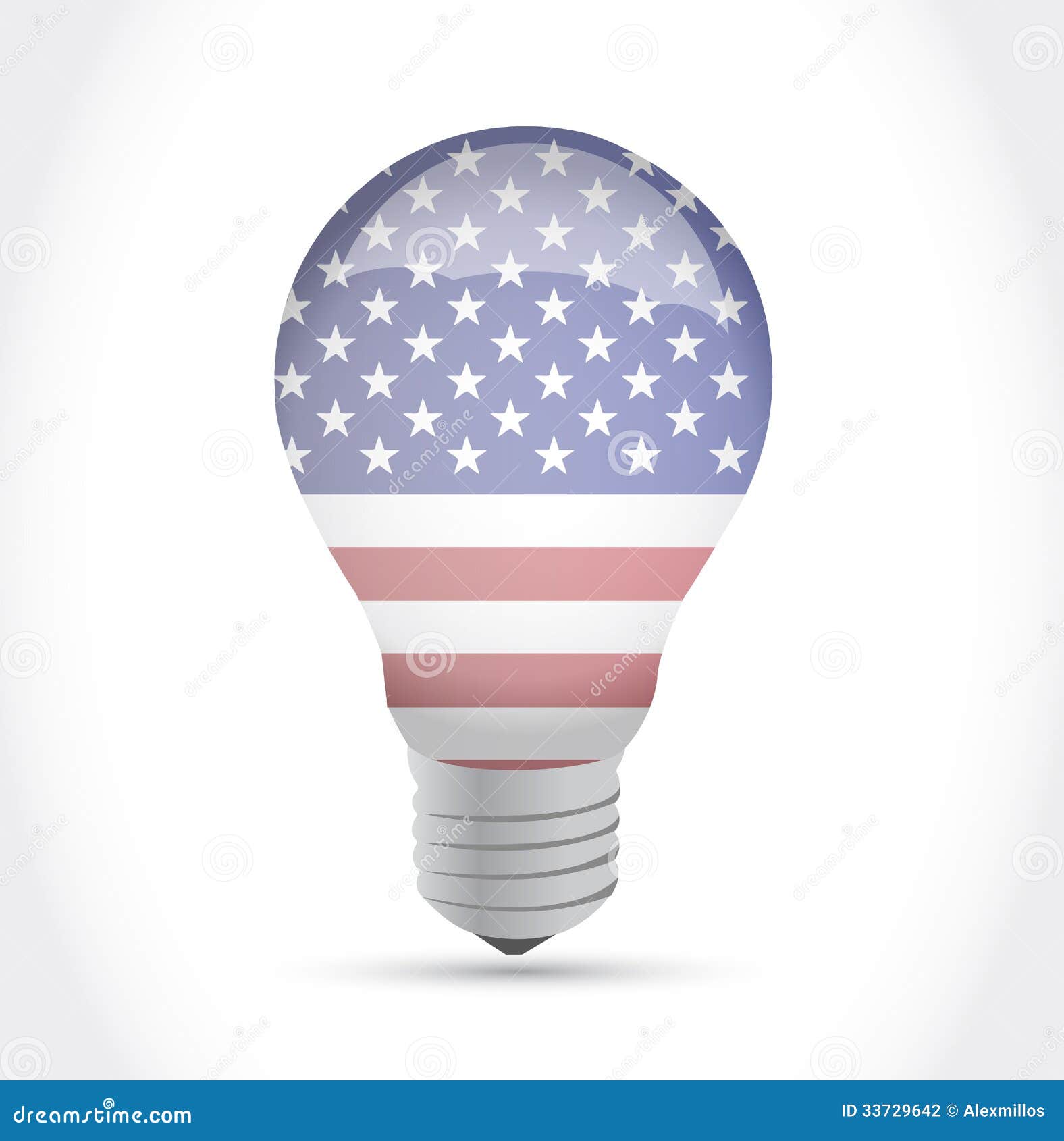 Usa Flag Idea Light Bulb Illustration Design Stock Illustration ...