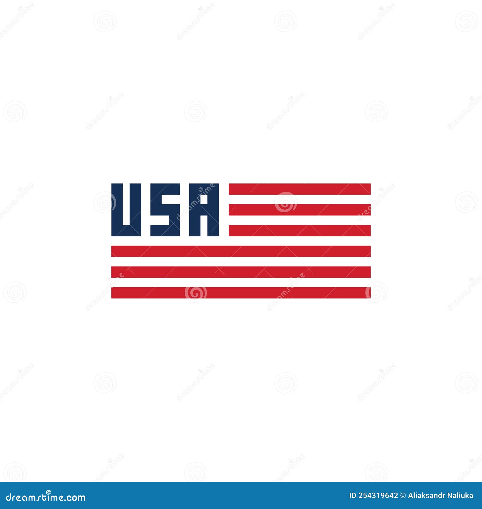 USA Flag. USA Logo. Made in USA. Modern Color Logo Vector. Stock ...