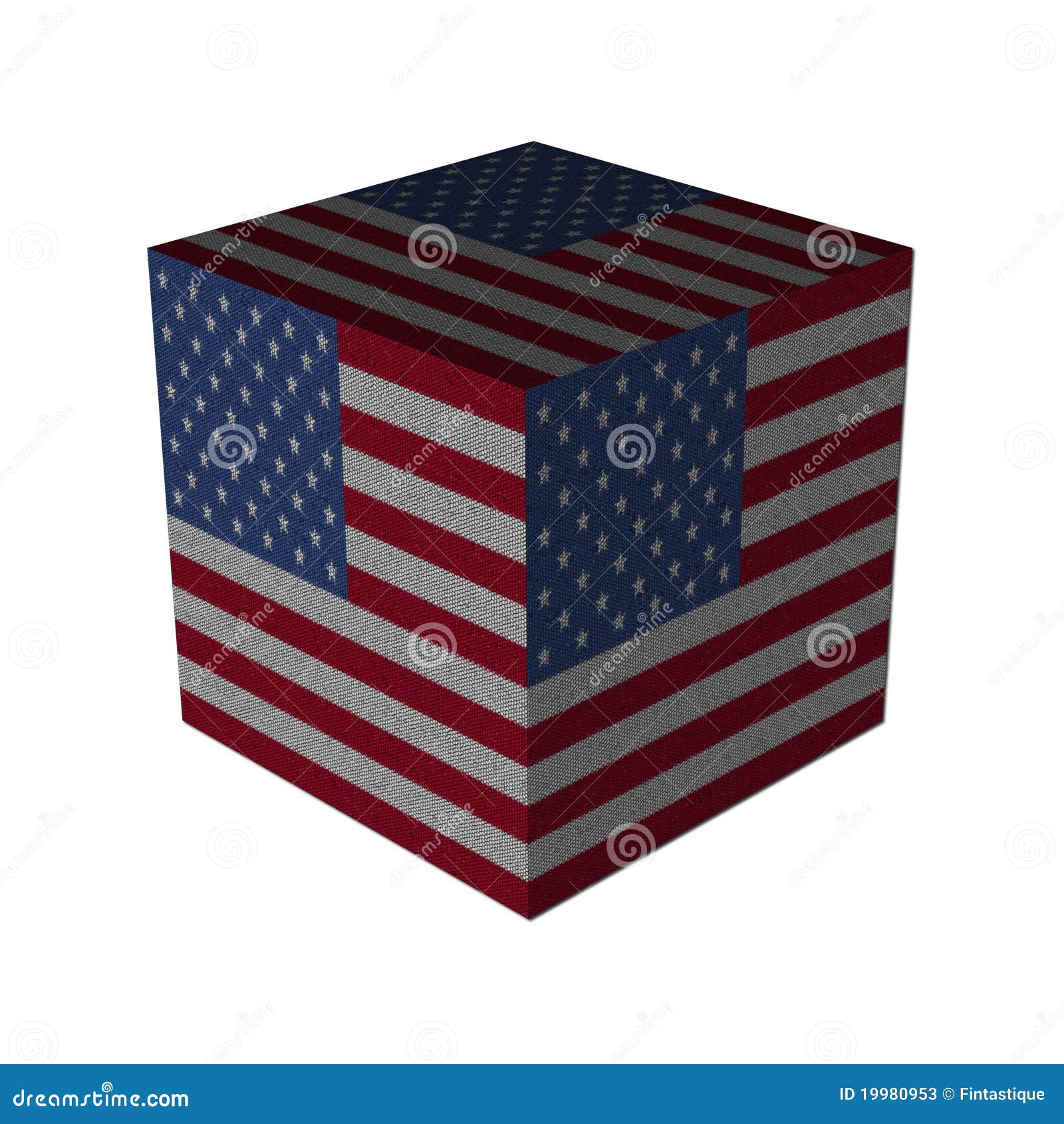 USA flag mosaic cube stock illustration. Illustration of square - 19980953