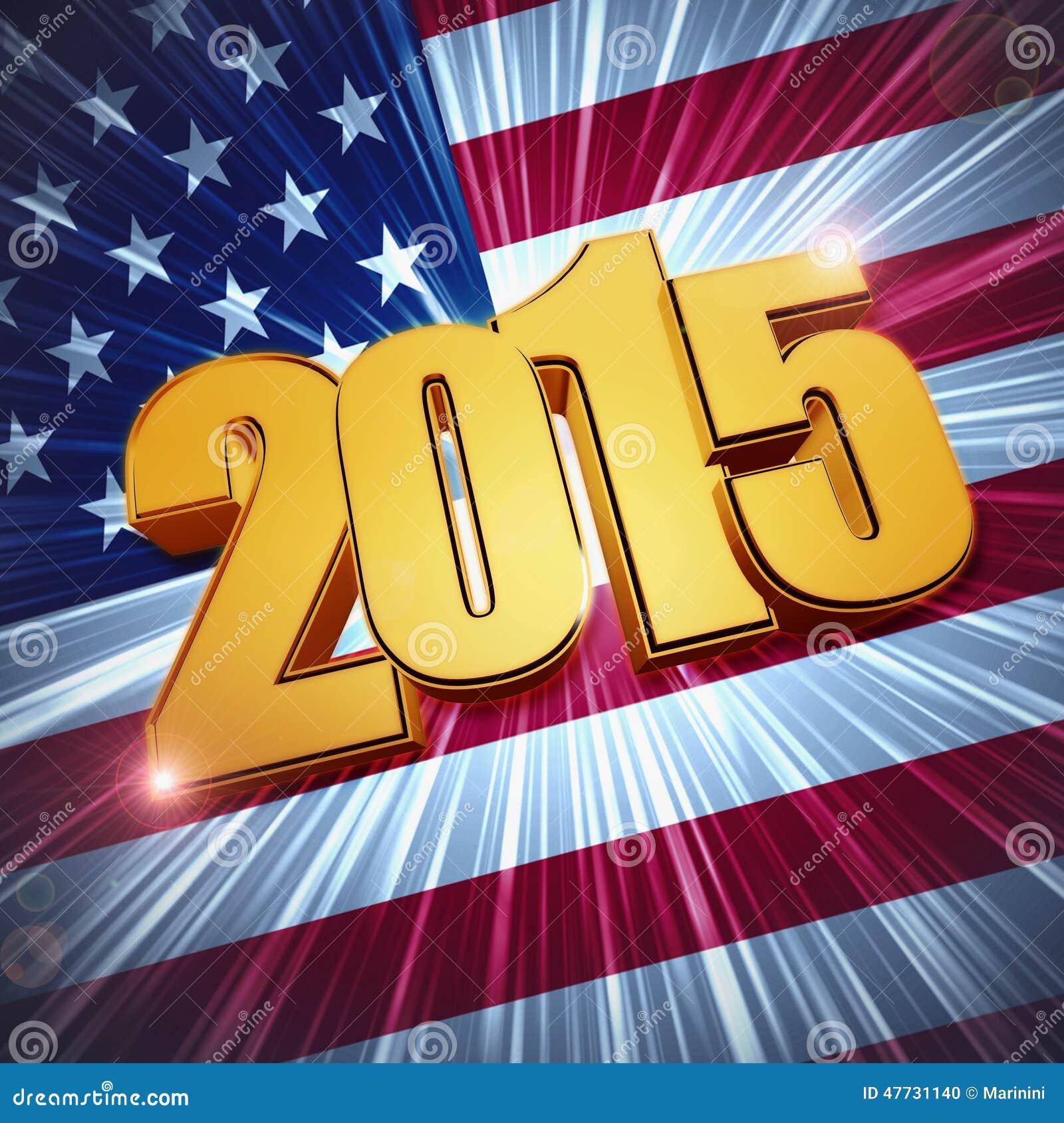 2015 USA flag stock illustration. Illustration of holiday - 47731140