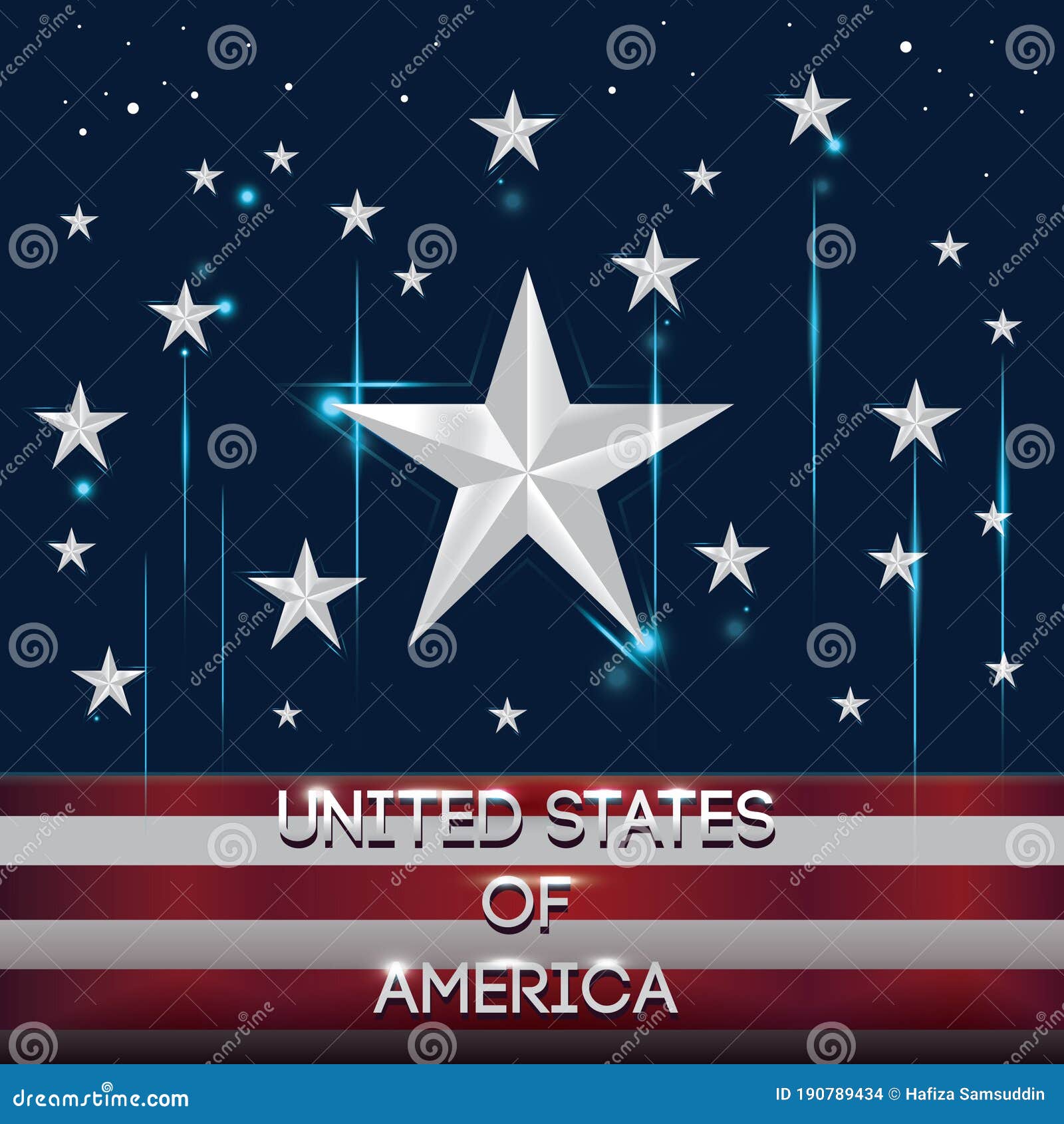 Usa Flag Poster. Vector Illustration Decorative Design Stock Vector ...