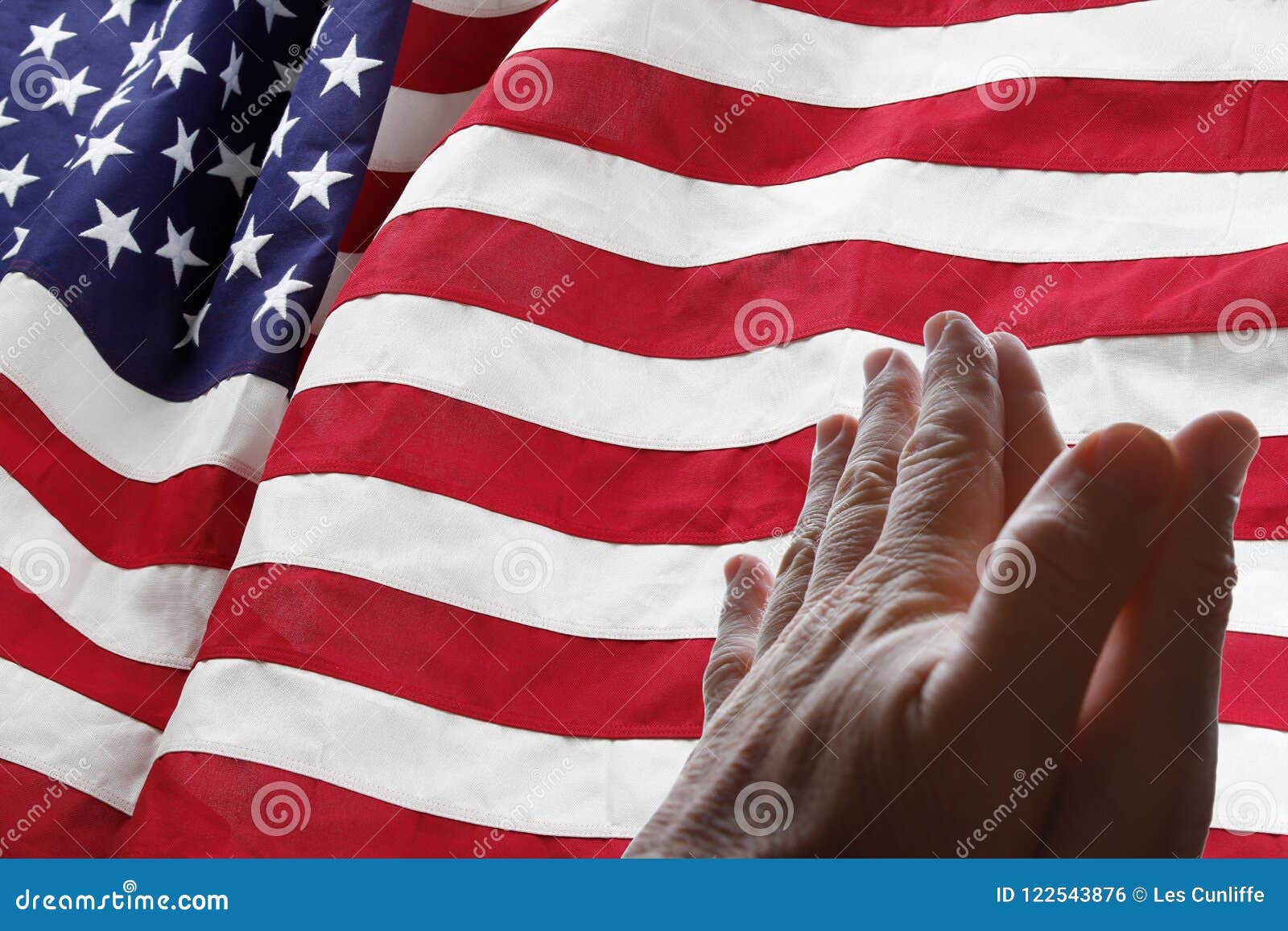 USA flag and prayer stock photo. Image of christian - 122543876