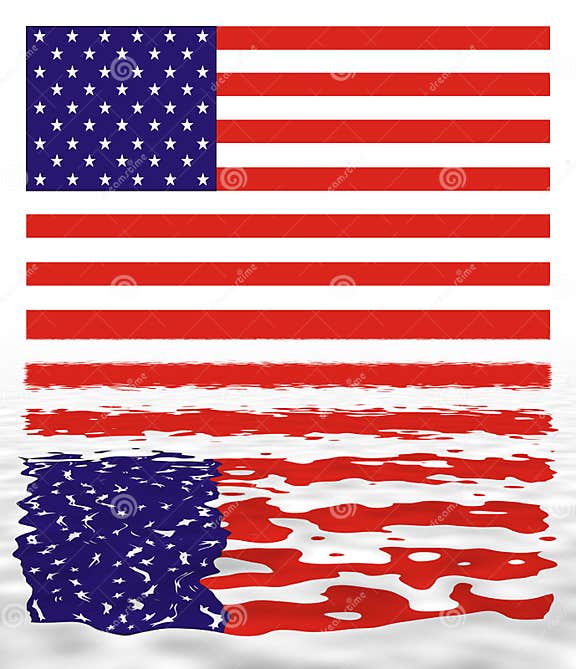 Usa flag reflection stock illustration. Illustration of political - 1496285