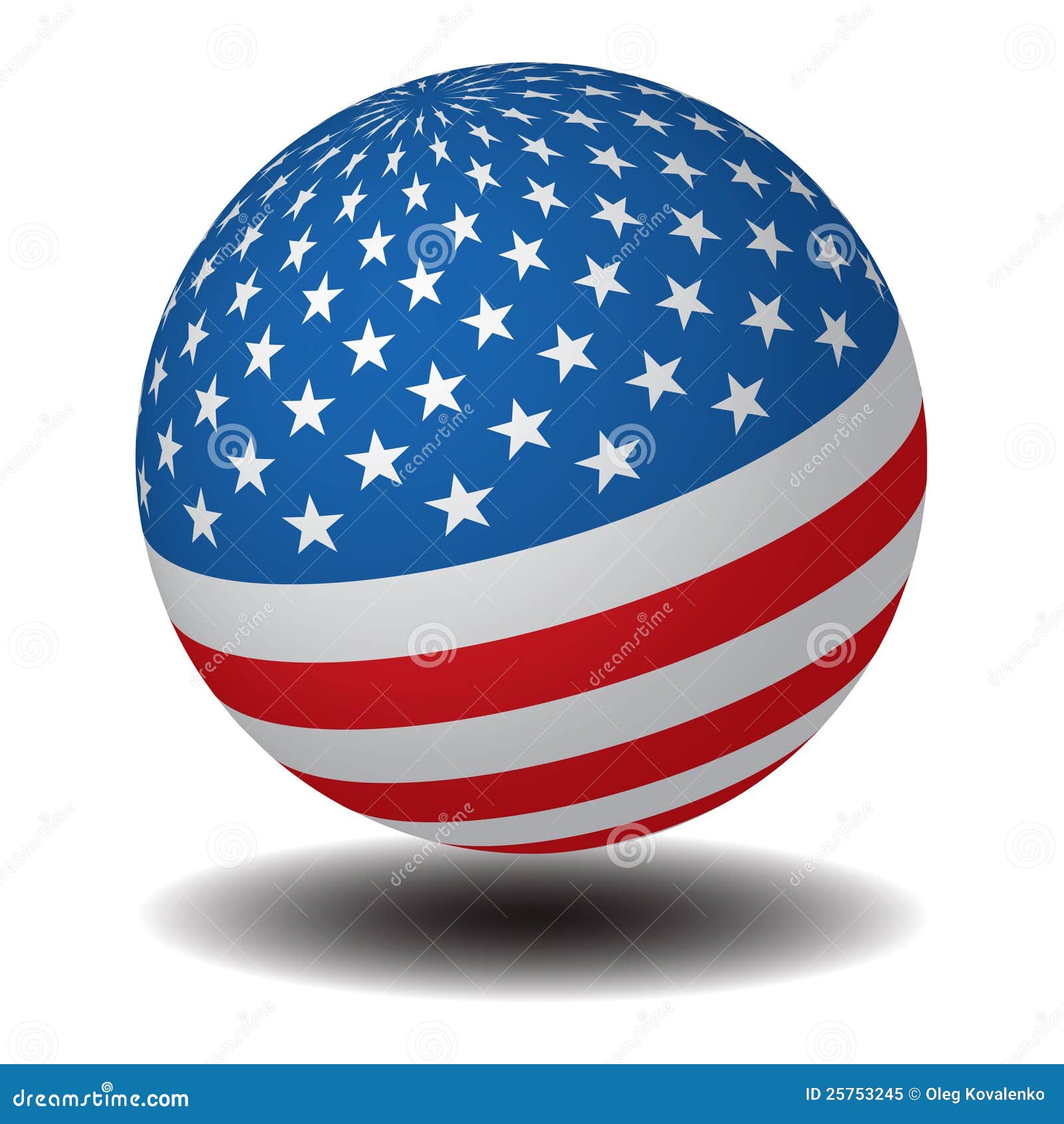 USA Flag Sphere stock illustration. Illustration of globe - 25753245